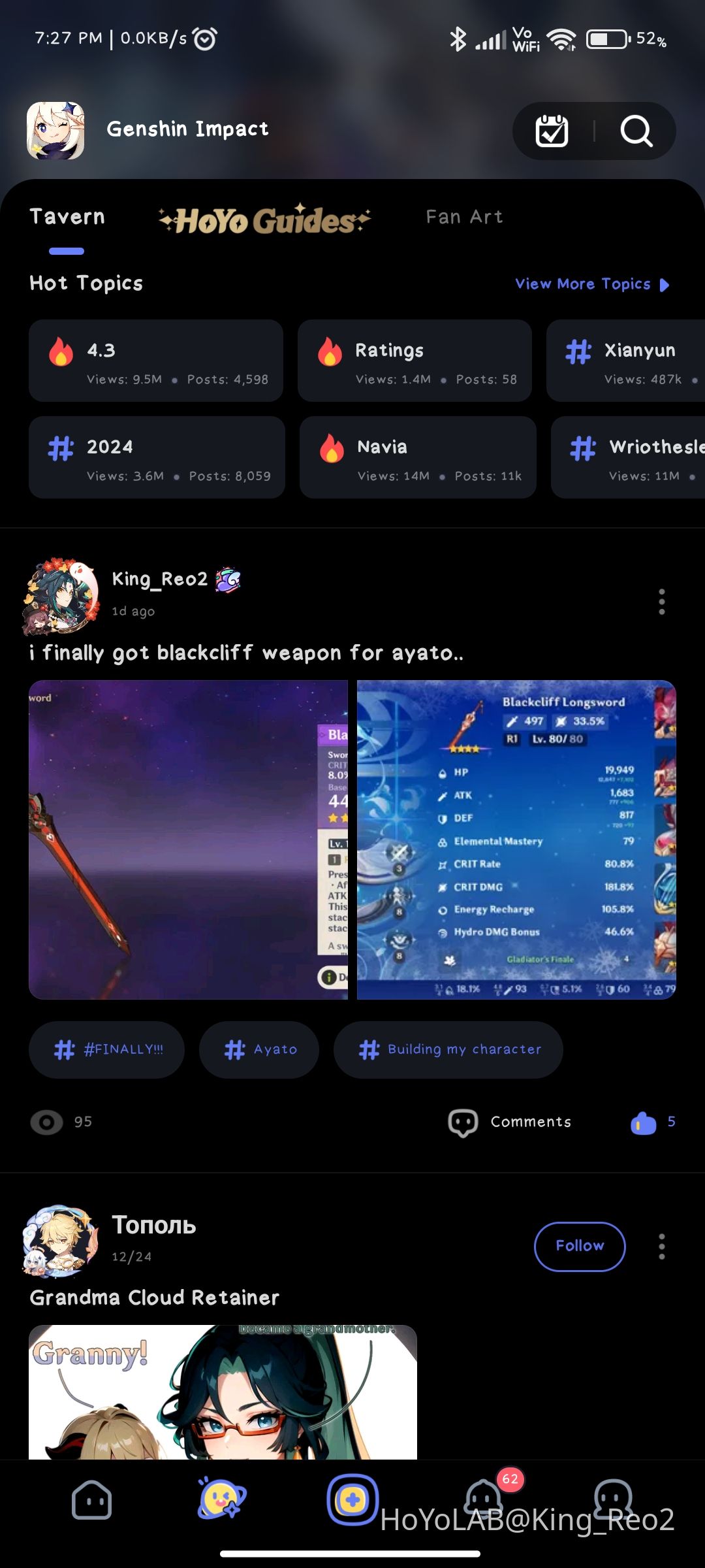 world is so small.... hoyo is showing my own post to me in my feed.. 😔😔 Genshin Impact | HoYoLAB