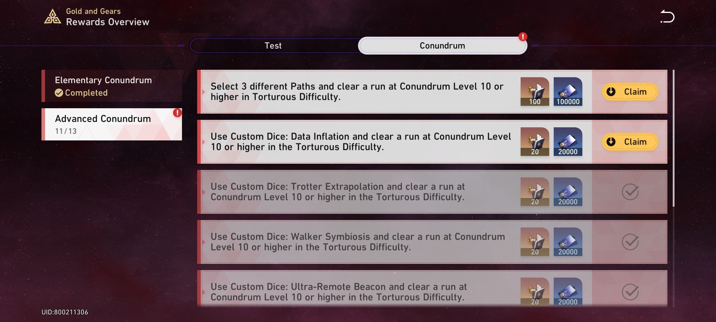 Gold & Gears 100% completed (including the Advanced Conundrum missions) Honkai: Star Rail | HoYoLAB