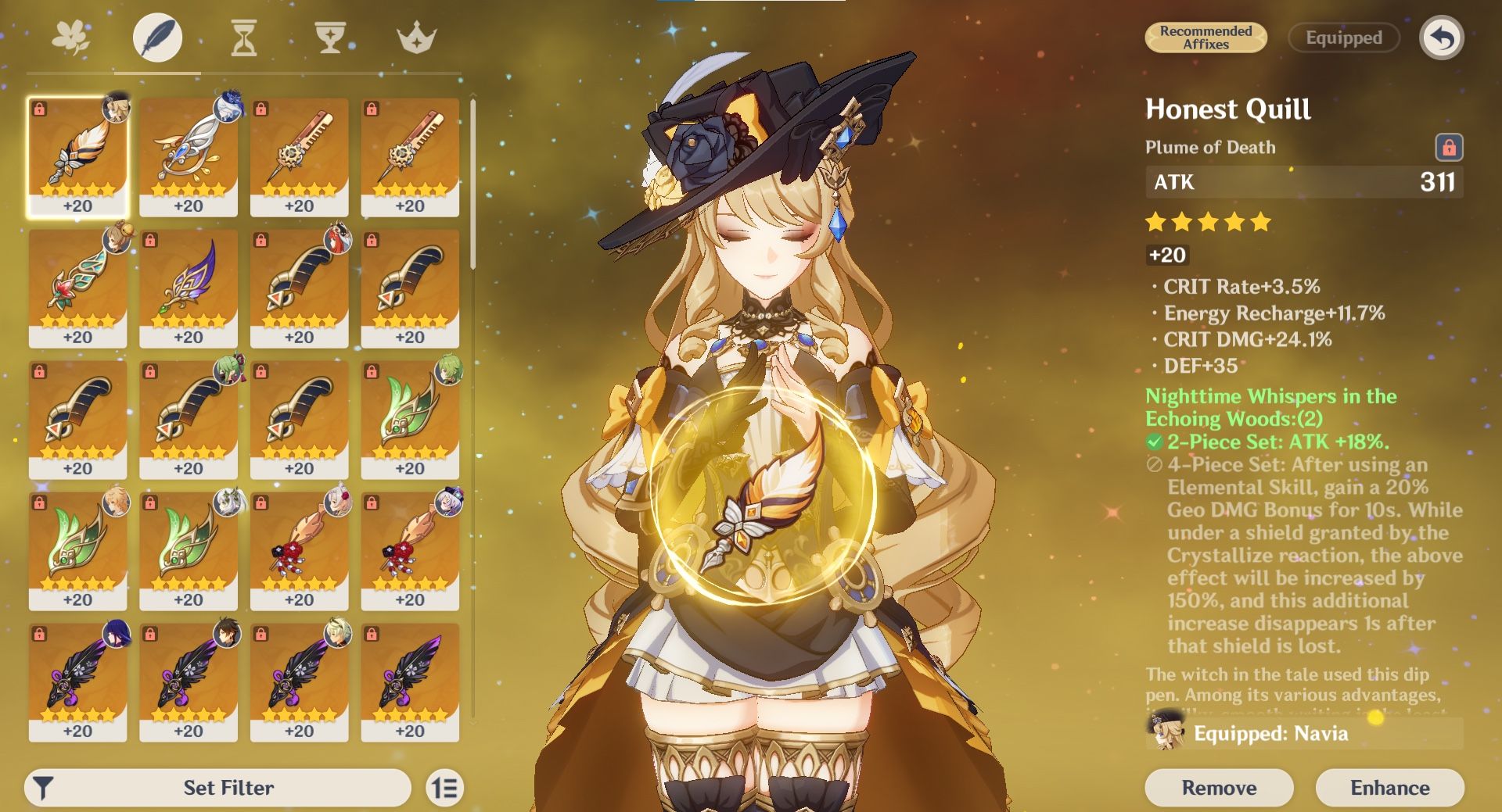 Good Artifact for Navia Genshin Impact | HoYoLAB