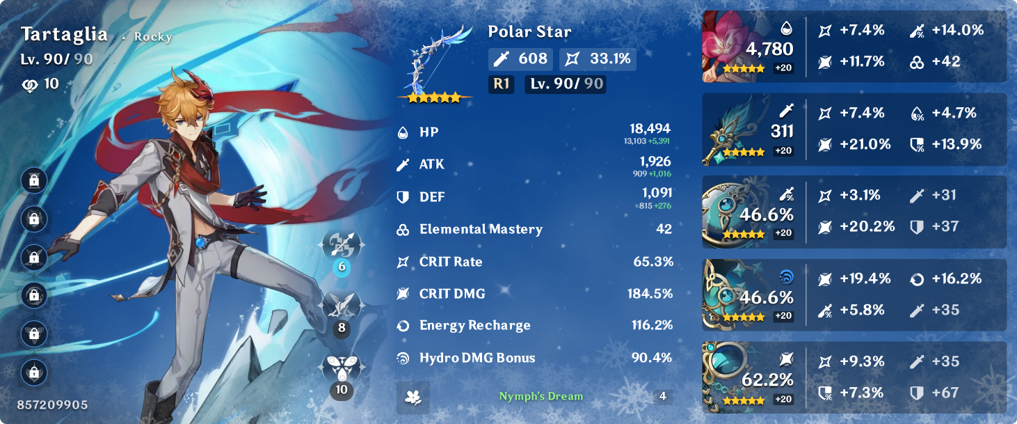 some of my f2p builds 🌞 Genshin Impact | HoYoLAB