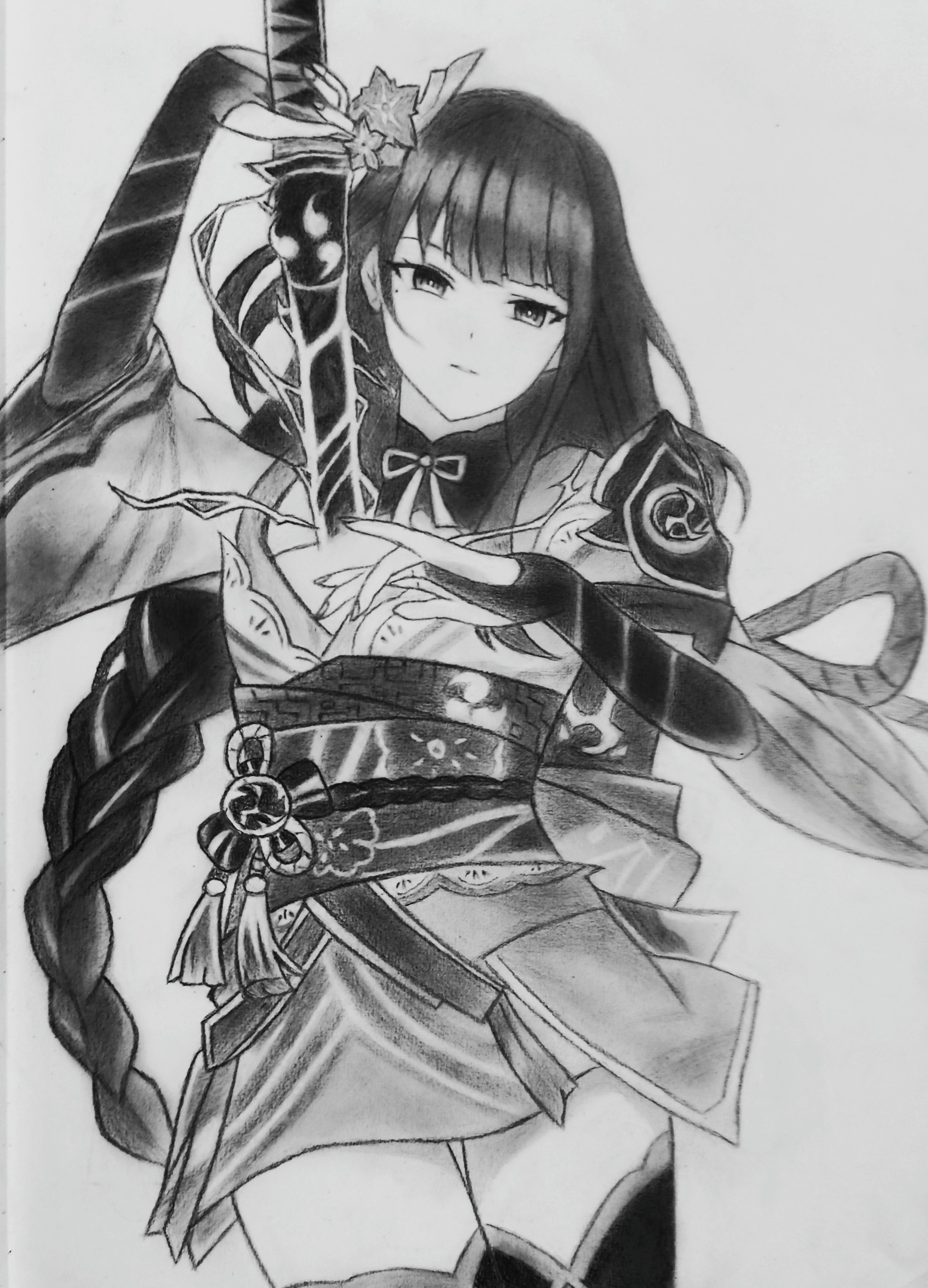 My Raiden Shogun sketch 💜 Genshin Impact | HoYoLAB