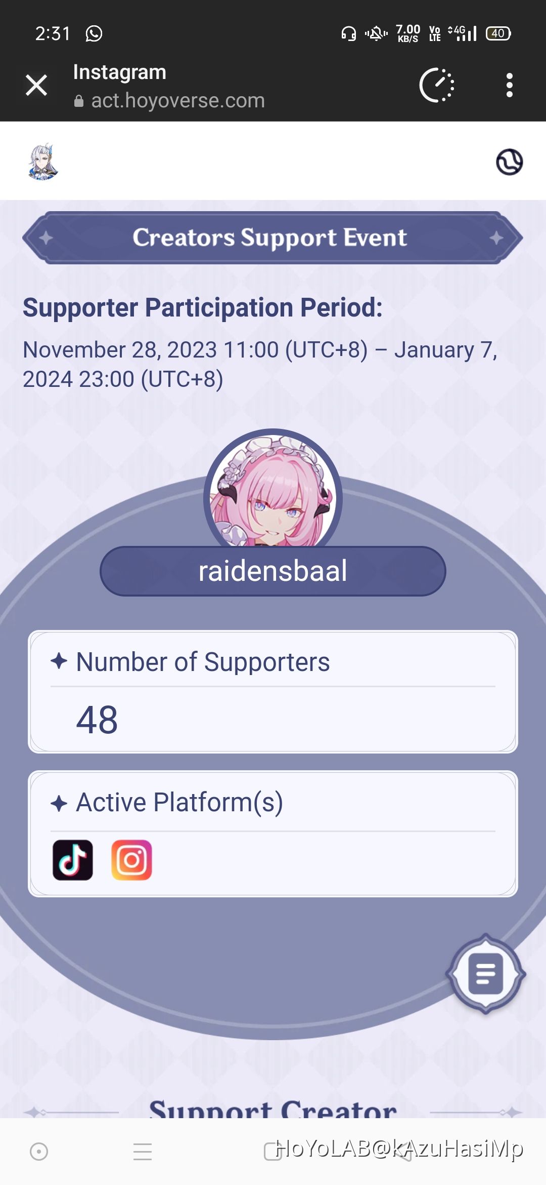 SUPPORT THE CREATOR (rewards included) Genshin Impact | HoYoLAB