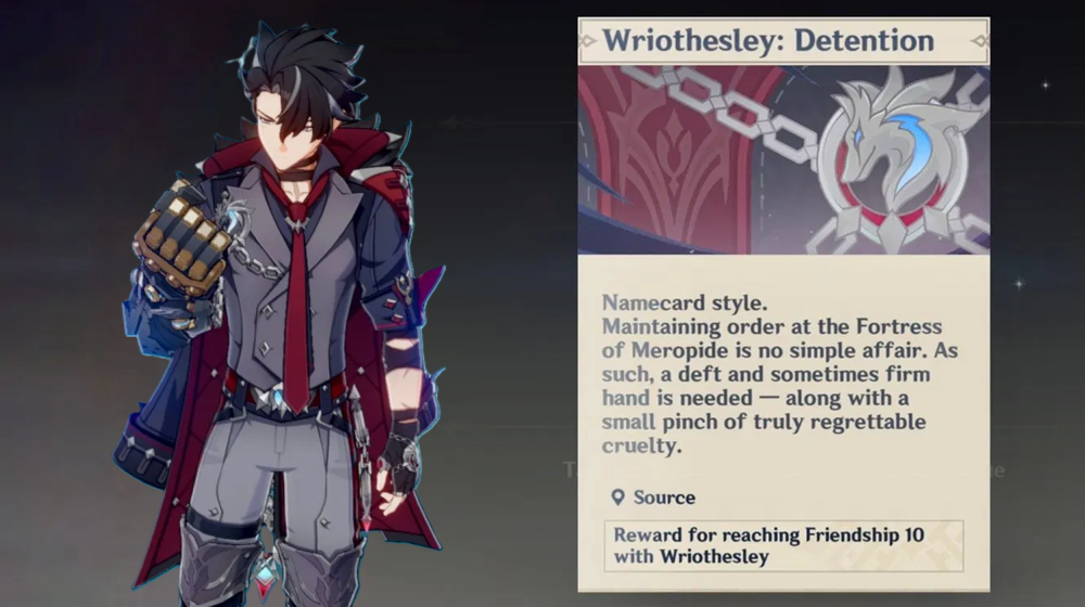 Wriothesley Friendship 10 Genshin Impact | HoYoLAB