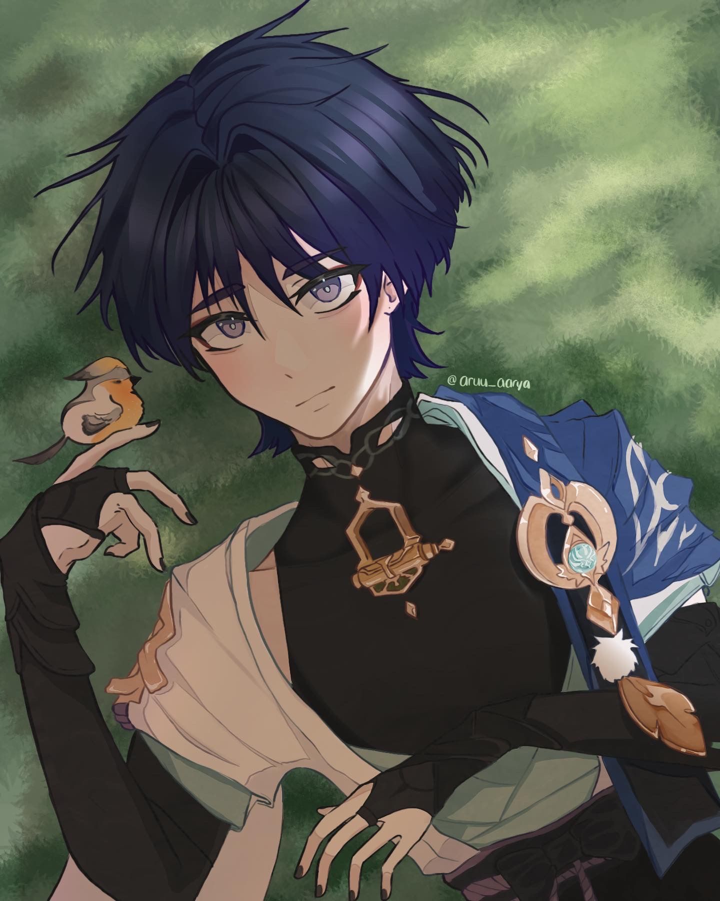 Wanderer birthday art Genshin Impact | HoYoLAB