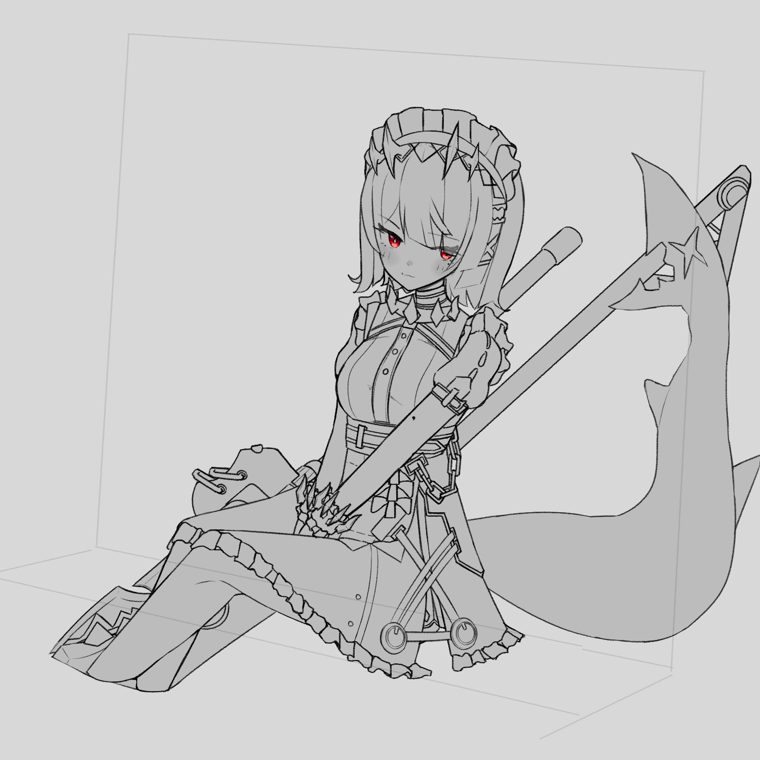 Ellen Joe unfinished sketch from back on November Zenless Zone Zero ...