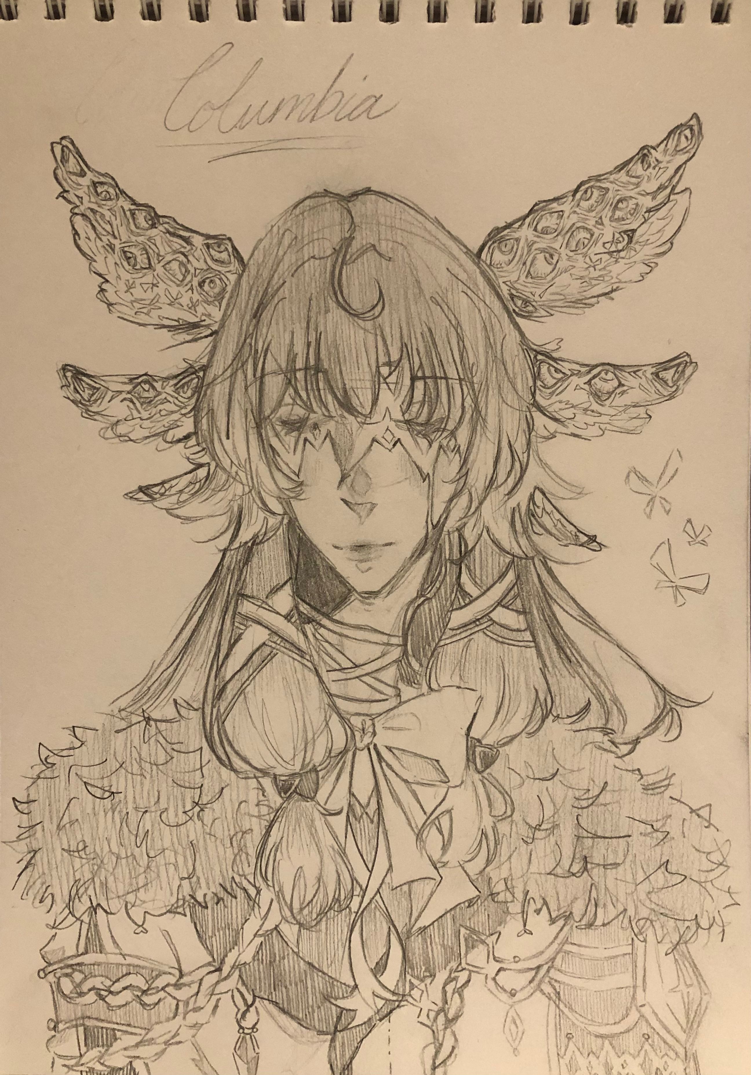 Columbia drawing Genshin Impact | HoYoLAB