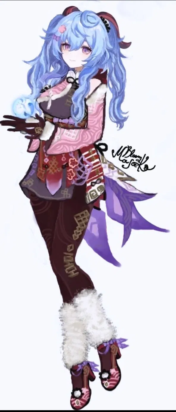 Ganyu 4☆ outfit I made for Lantern Rite Winter Skin! Genshin Impact ...