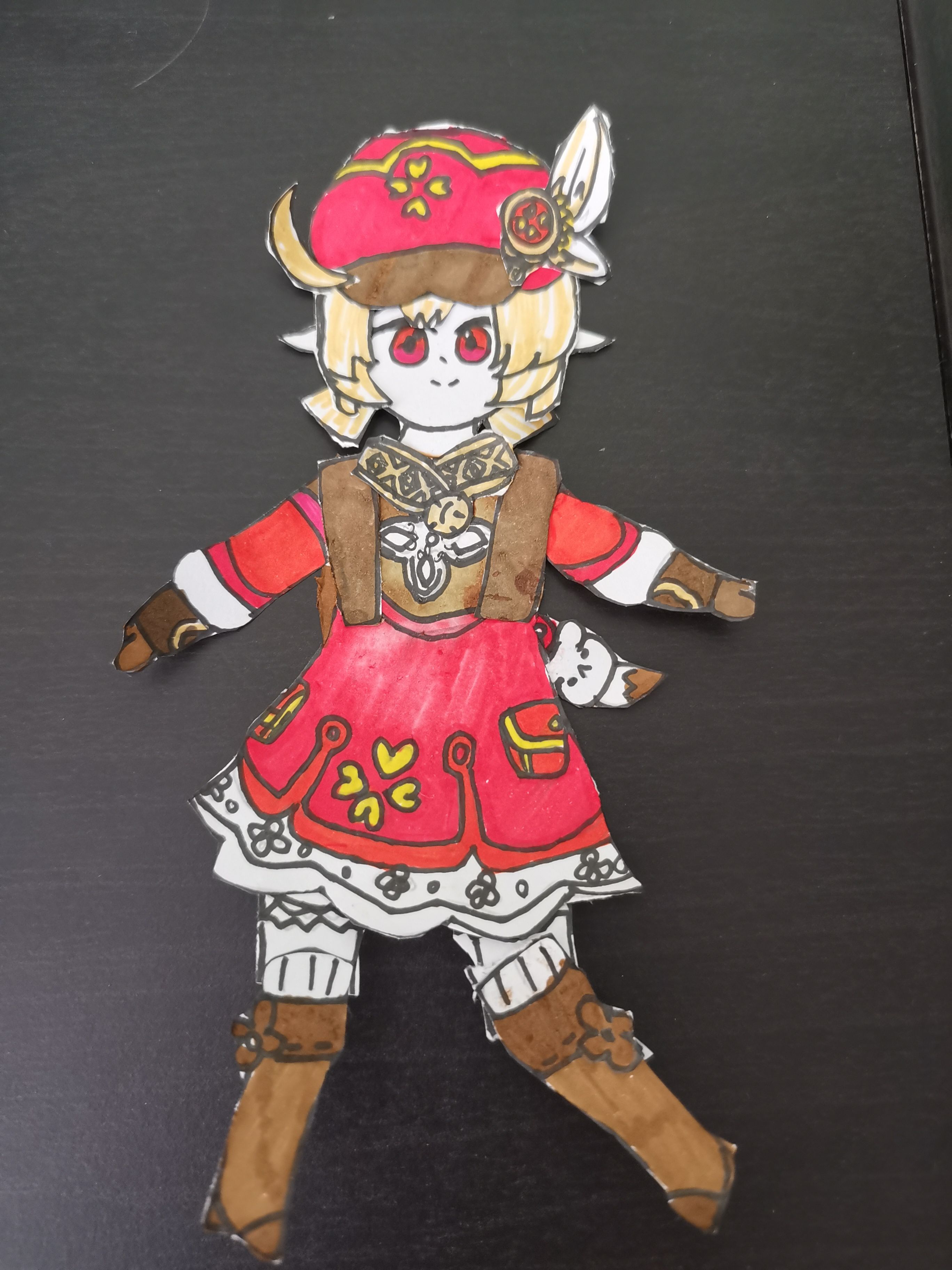 made a paper doll of Klee Genshin Impact | HoYoLAB