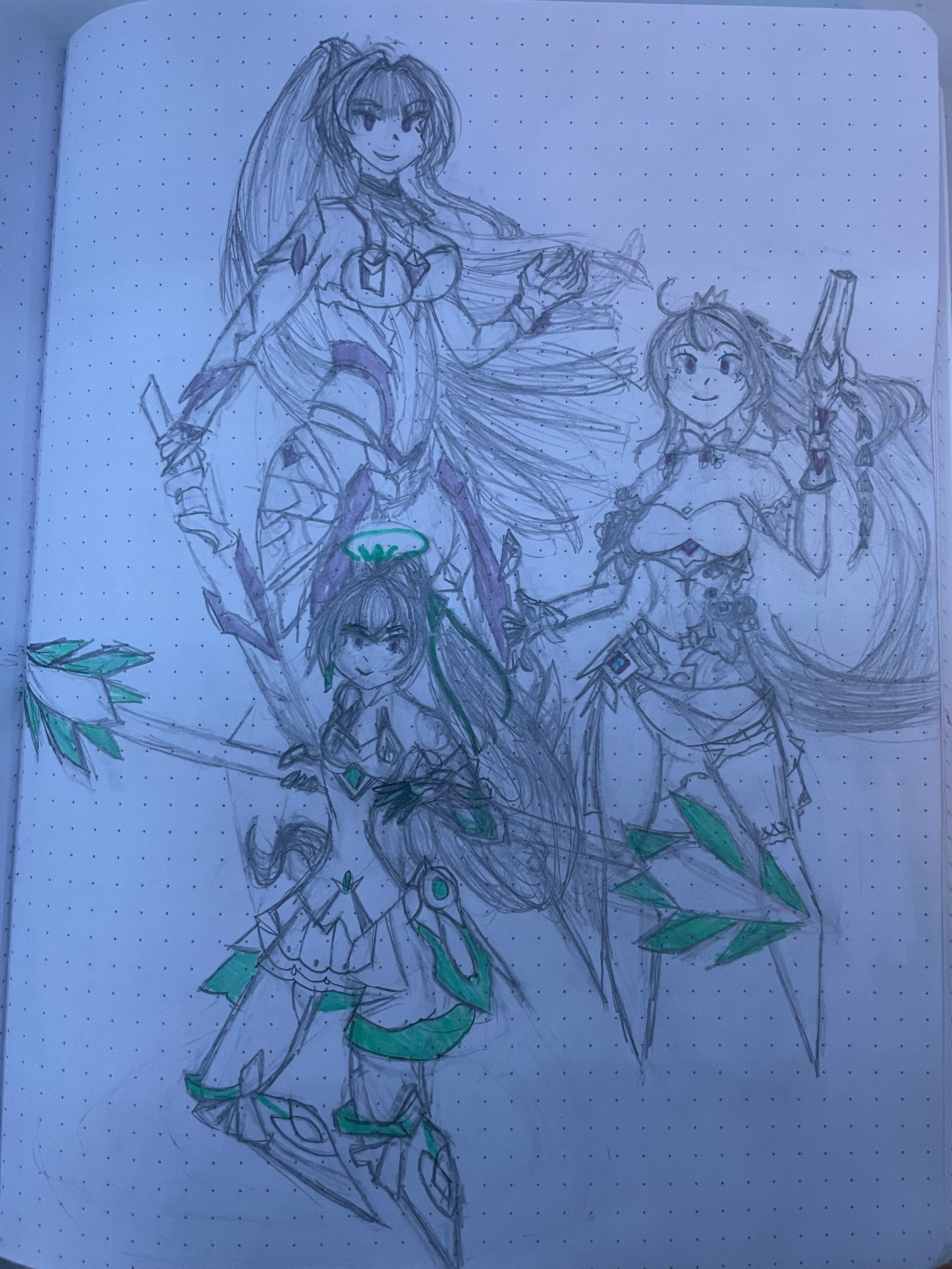 3 Pretty Herrschers | Drawn by me Honkai Impact 3rd | HoYoLAB