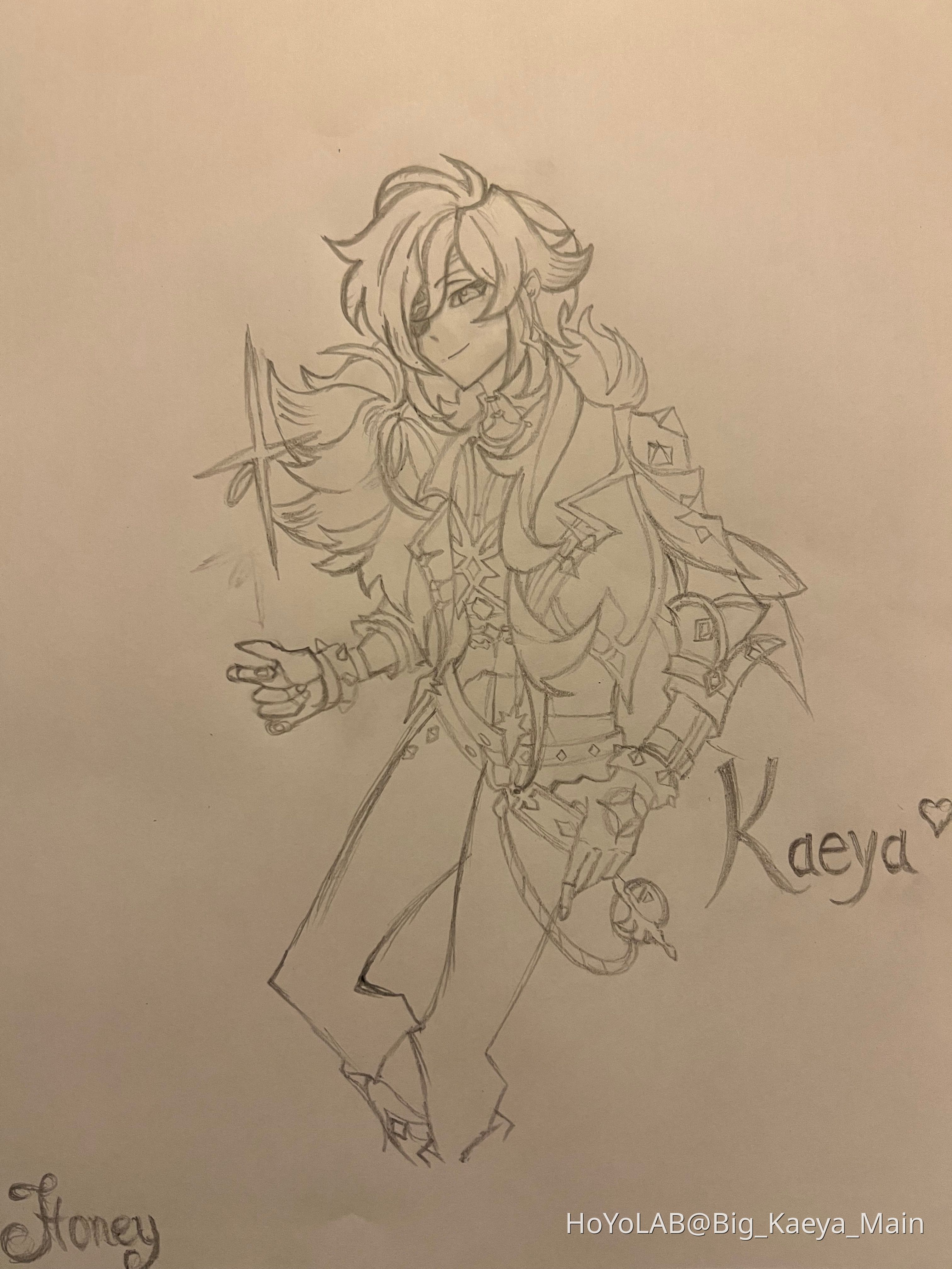 💖I drew Kaeya's TCG Card, for 𝐁𝐥𝐚𝐜𝐤𝐝𝐞𝐯𝐢𝐥!!! 💖 Genshin Impact | HoYoLAB
