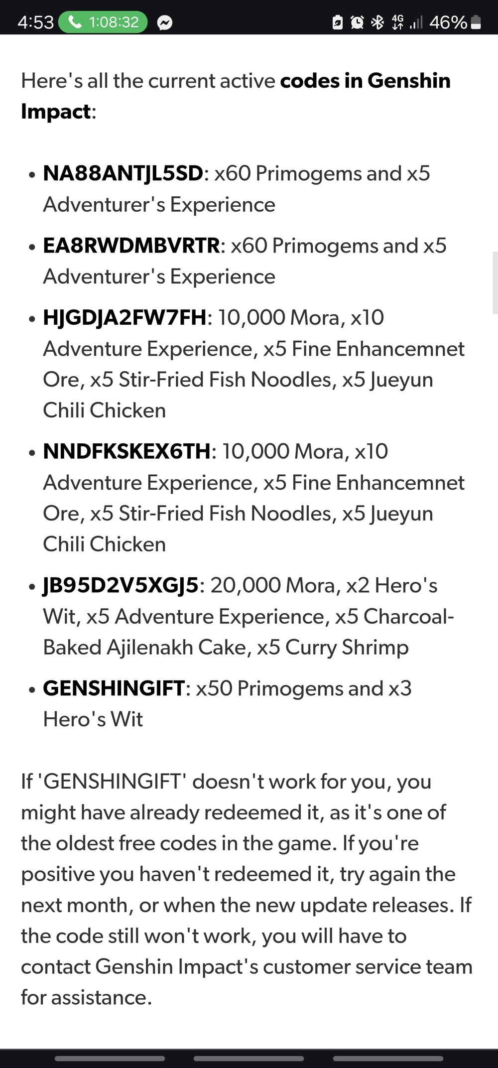 Redeem codes January Genshin Impact | HoYoLAB