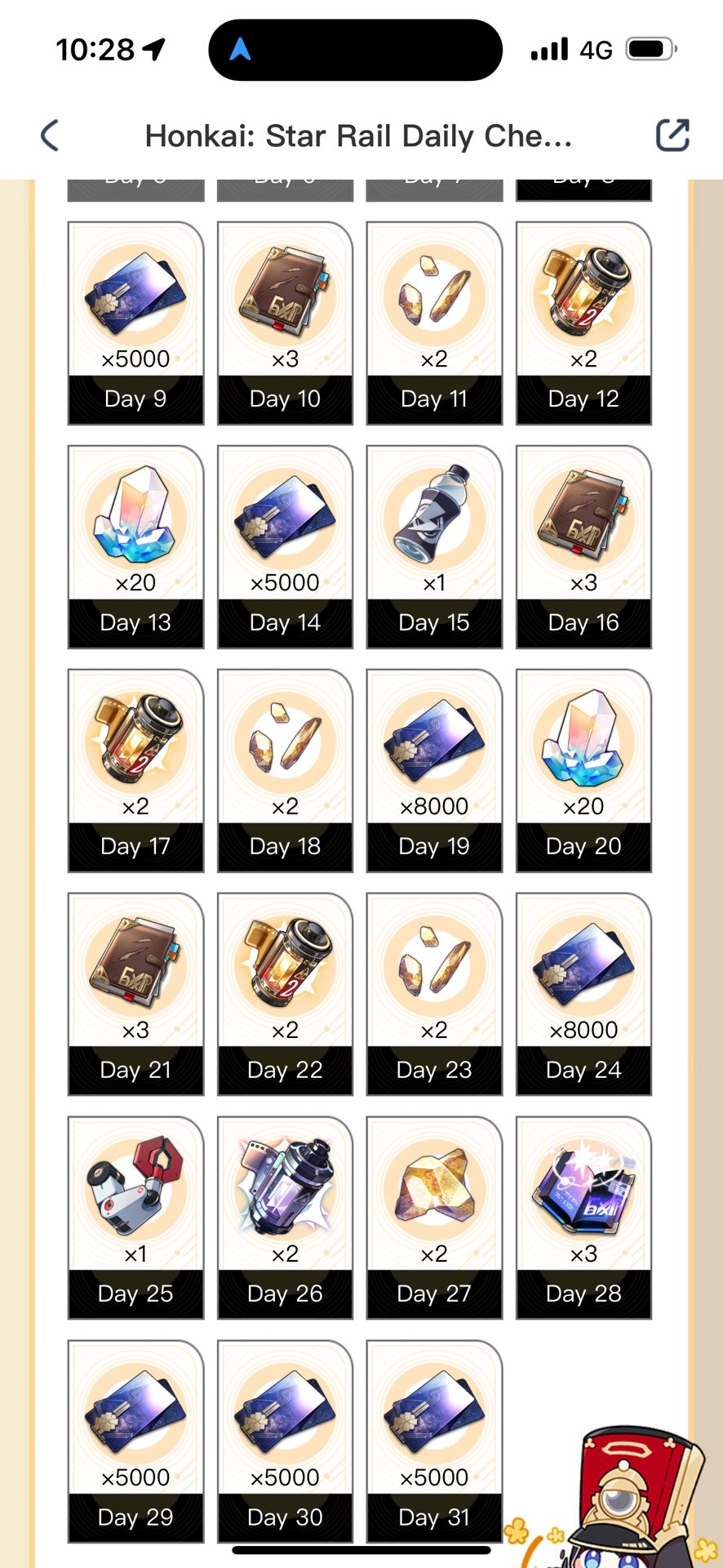 Daily check-in Honkai: Star Rail | HoYoLAB