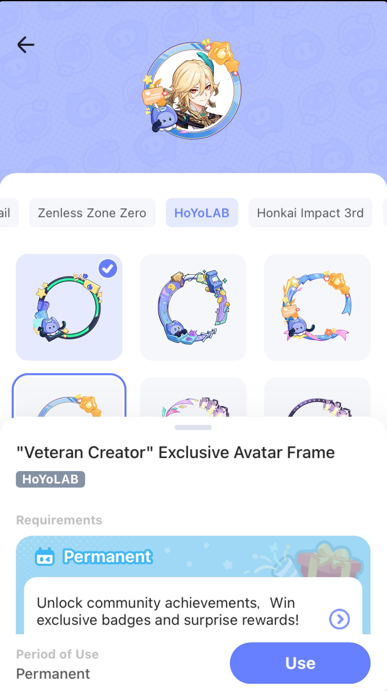 HoYoLab Veteran and Ace Frames | Frame Collection #72-77 | HoYoLAB