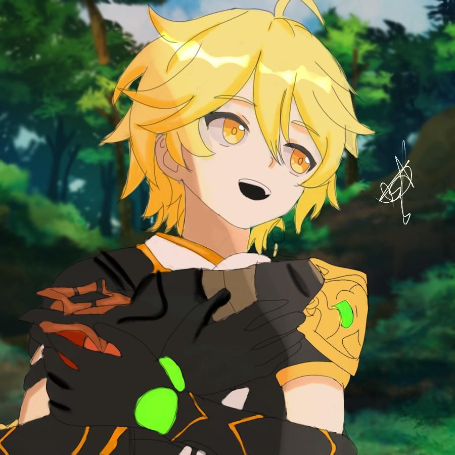 New aether fanart💫 Genshin Impact | HoYoLAB