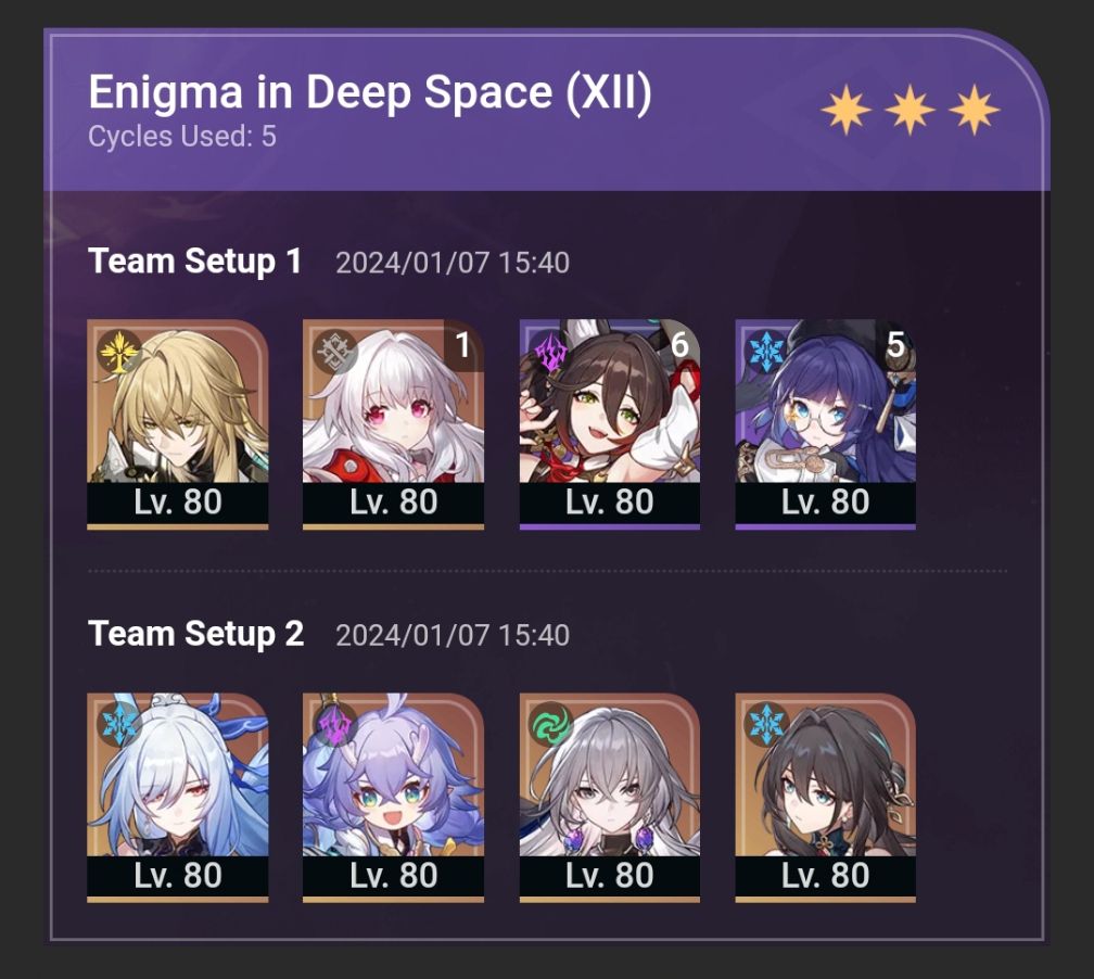 It's kinda nice seeing Bailu in my MoC record again, it's been a while ...