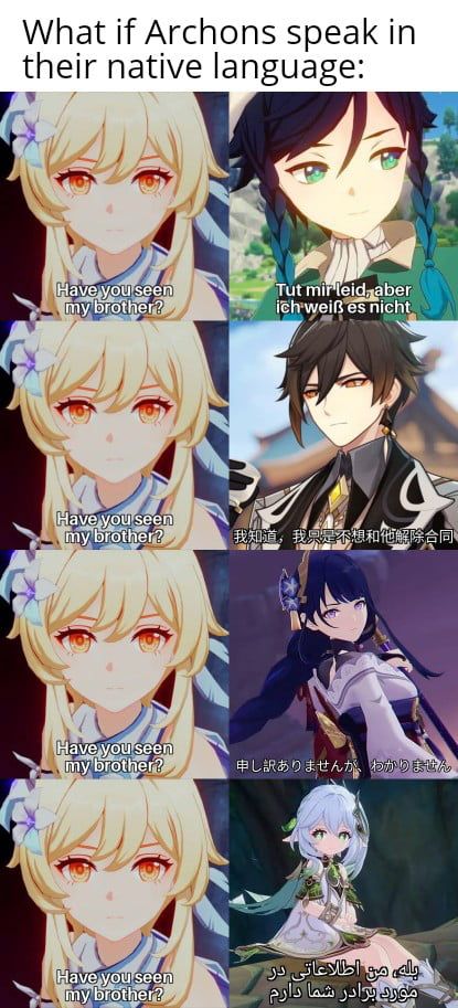 Archons meme Genshin Impact | HoYoLAB