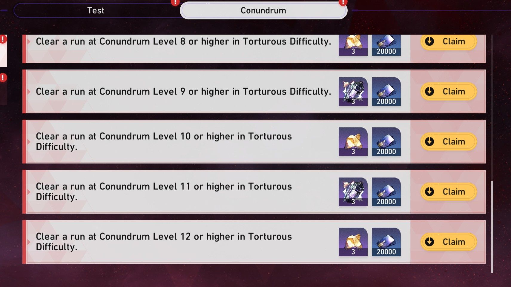 CLEARED Tortorus Difficulty Conundrum Level 12, Simulated Universe: Gold & Gears )^-^)/ Honkai ...