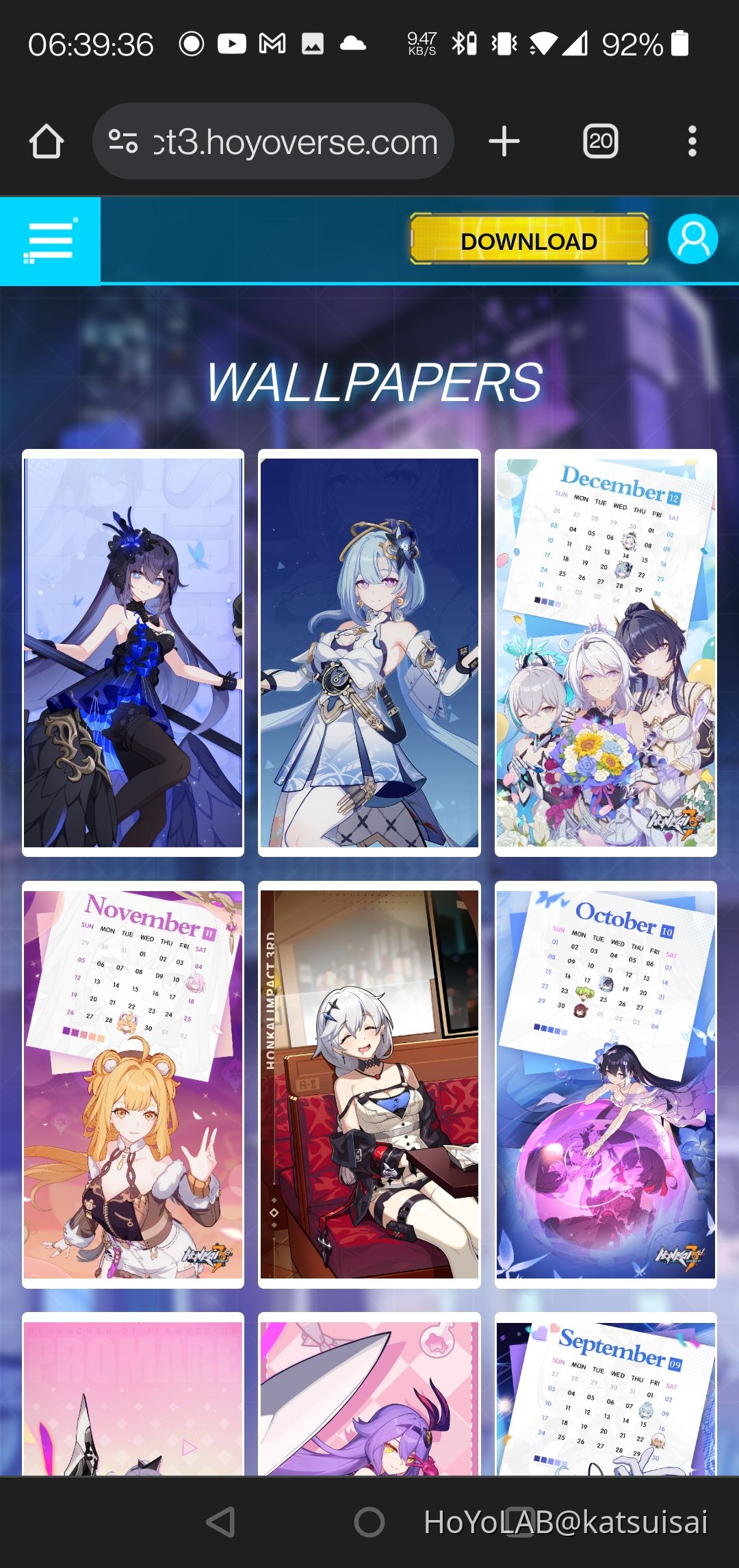 no new wallpapers and calendars? Honkai Impact 3rd | HoYoLAB