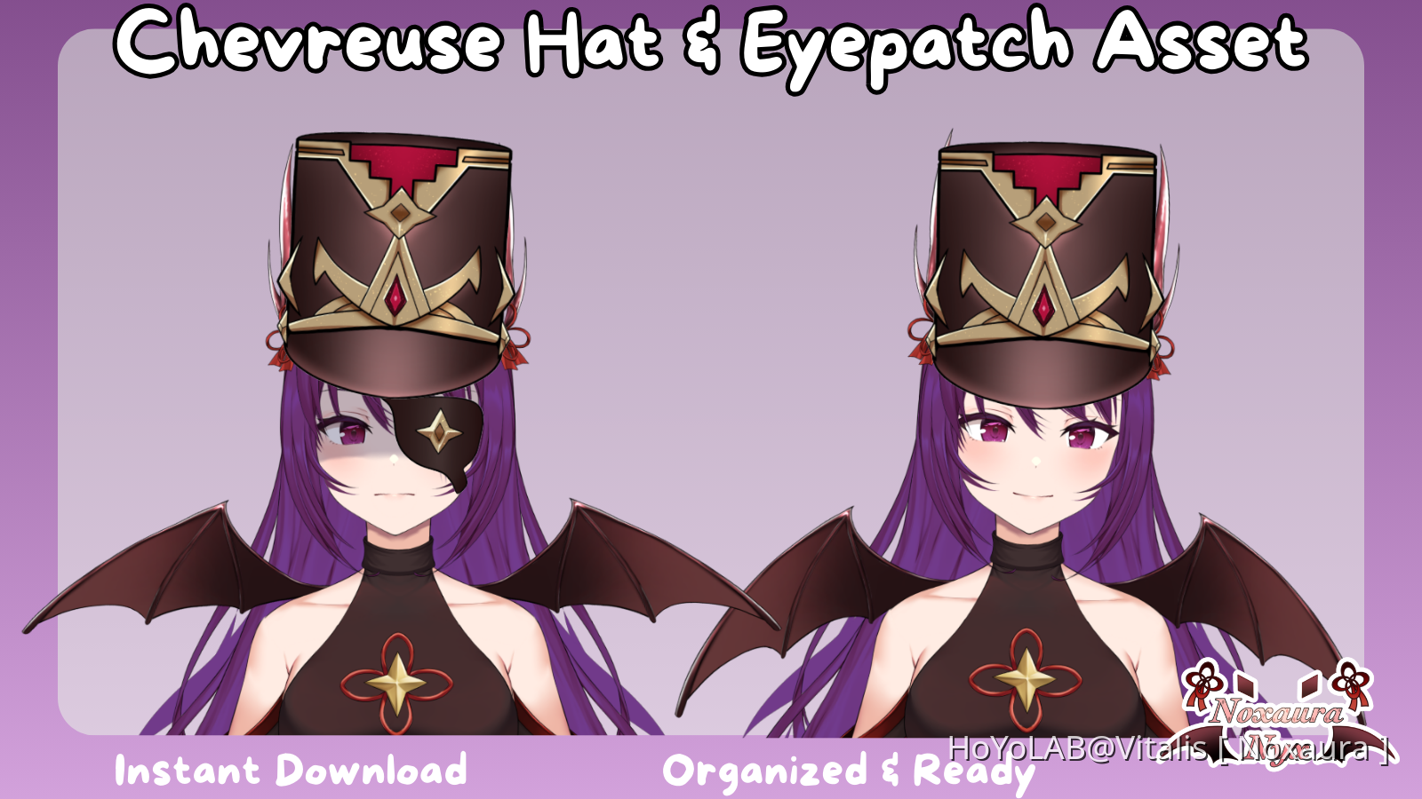 Wear Chevreuse's Hat and Eyepatch [ FREE Vtuber Asset ] Genshin Impact ...