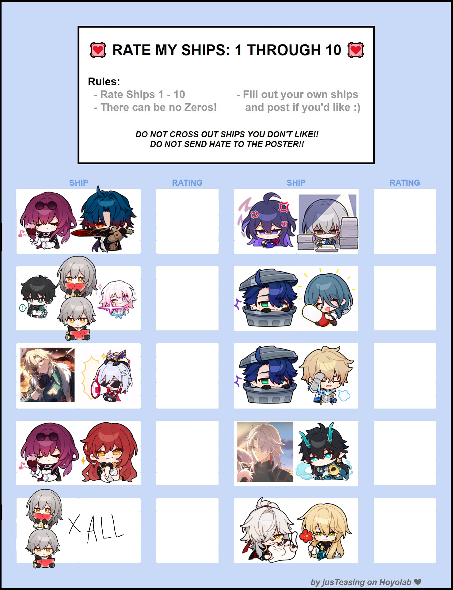 rate my ships Honkai: Star Rail | HoYoLAB