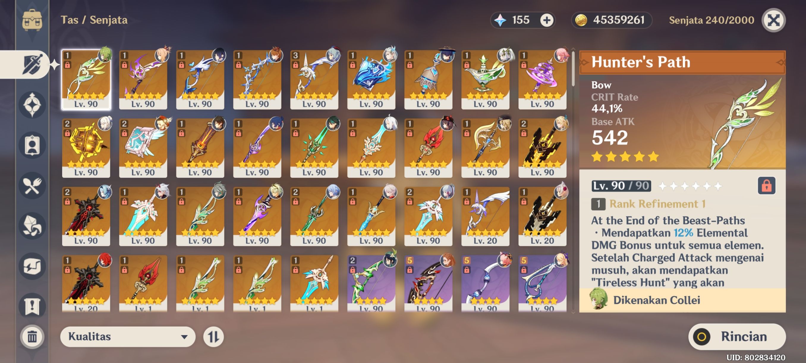 inventory Genshin Impact | HoYoLAB