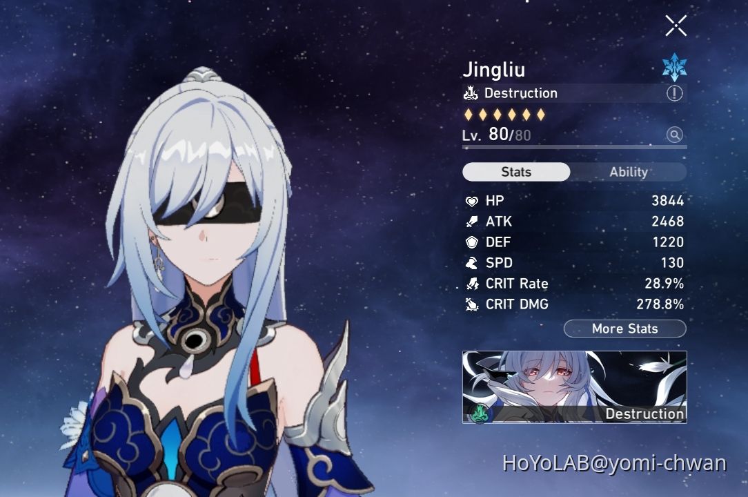 How’s my Jingliu build so far? I’m still grinding for her set. She can ...