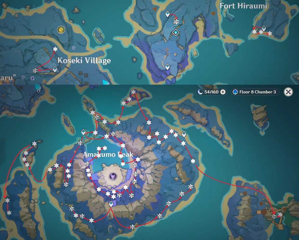 [V4.3 Second Half] Farming Routes Collection: Naku Weed (Yoimiya ...