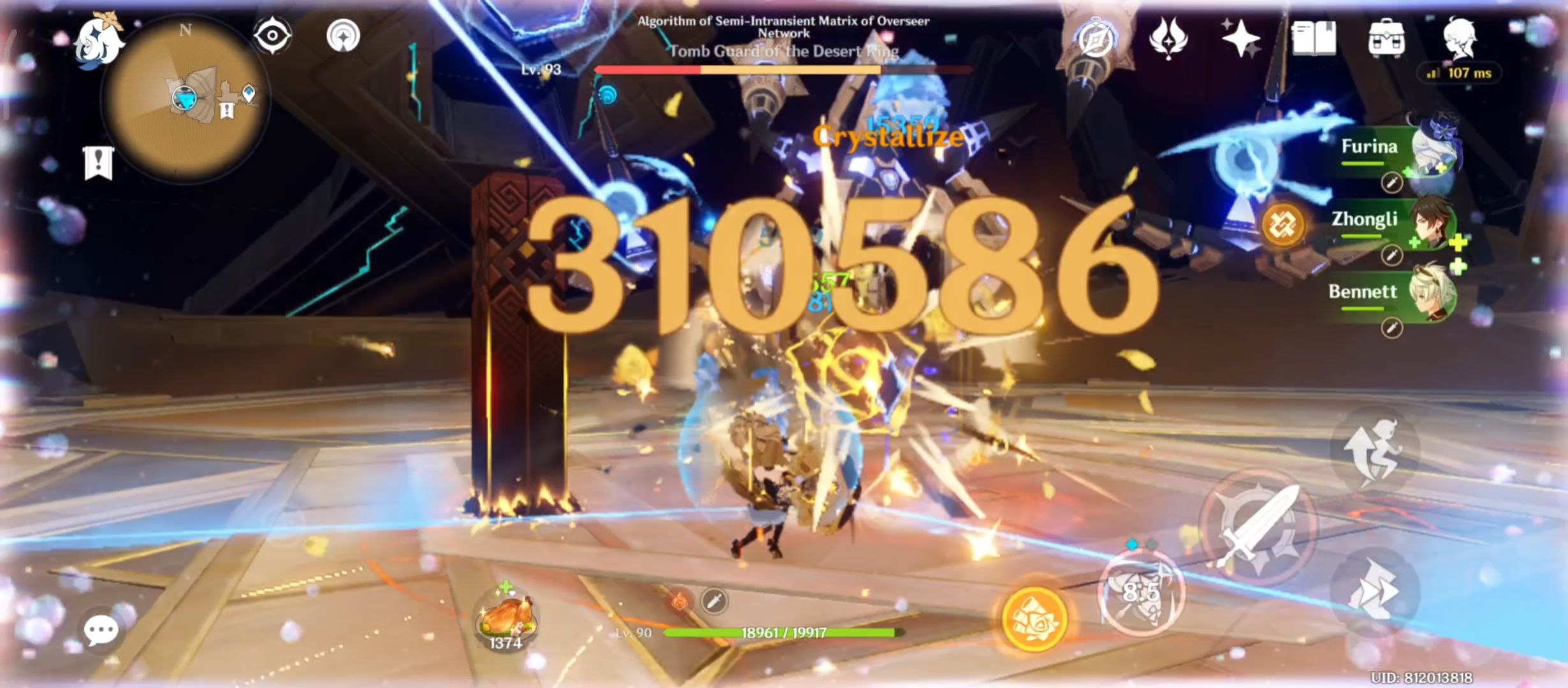 My F2p Navia damage at elemental skill level 9... whatta monster ...