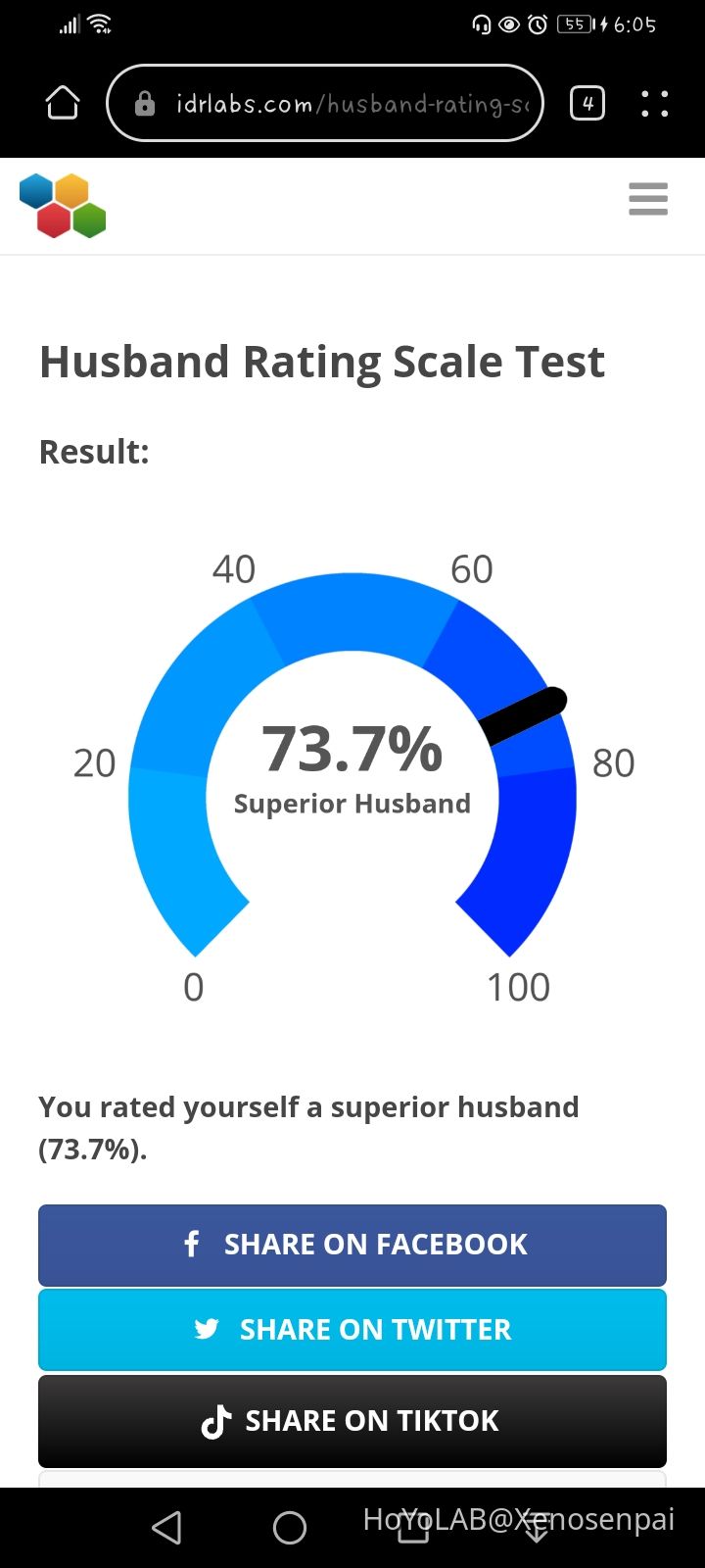 So i do that wife rating scale test but husband version lmao | HoYoLAB