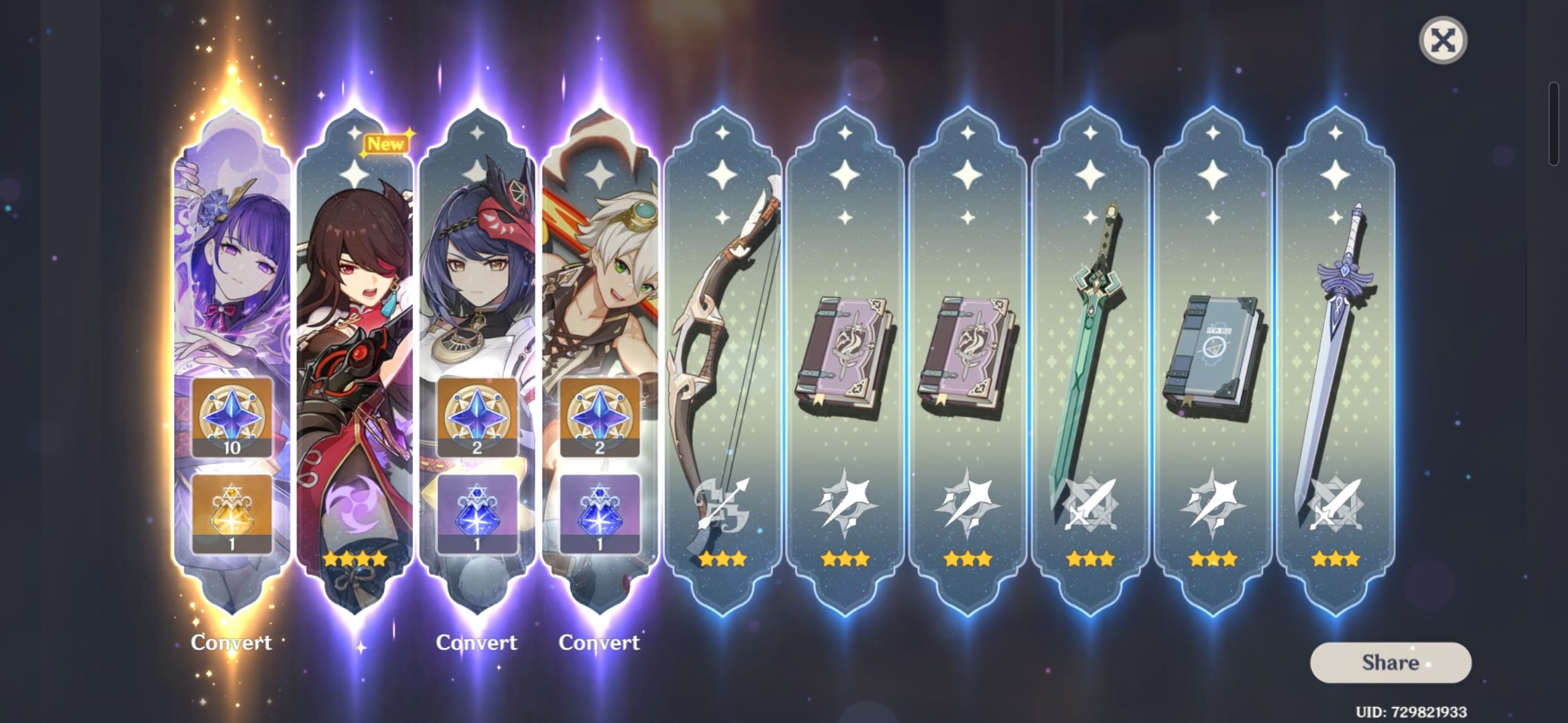 Finally got Raiden after a year saving for her also got her c1 Genshin ...