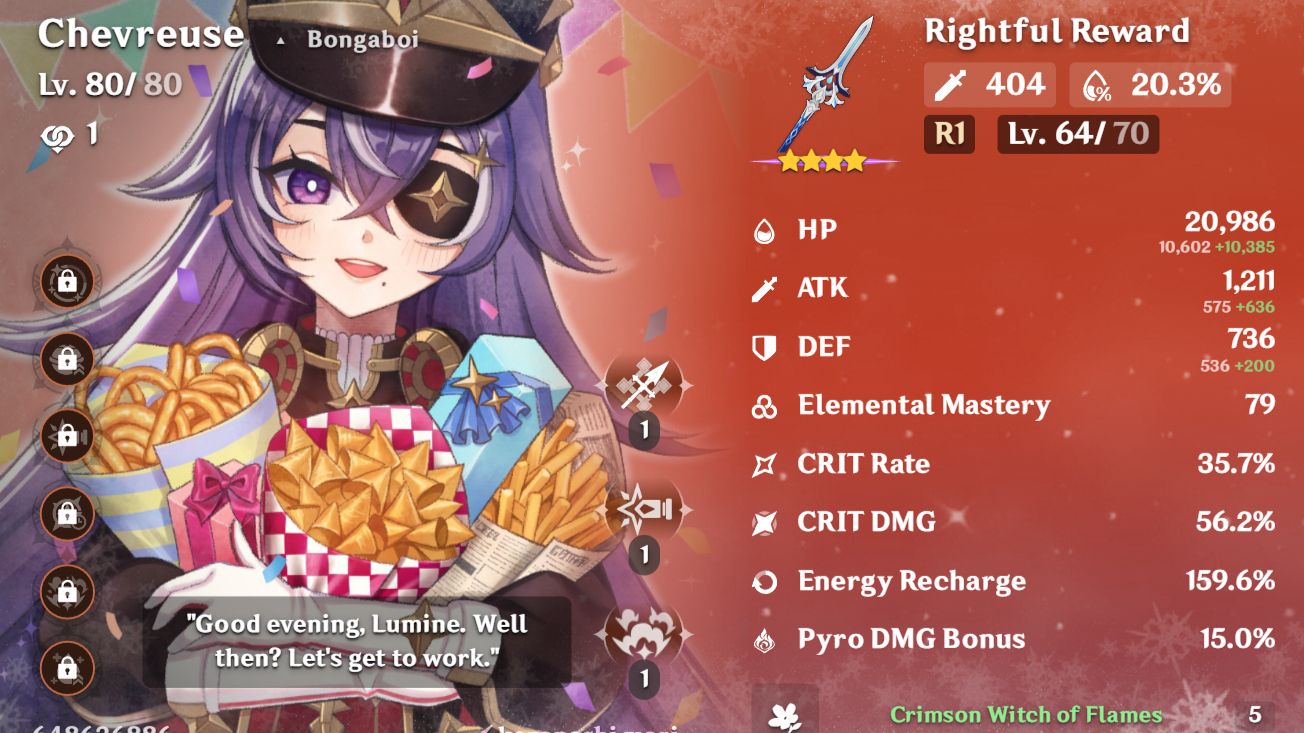 A way-too-early Captain Chevreuse "just arrived here" build! Genshin Impact | HoYoLAB