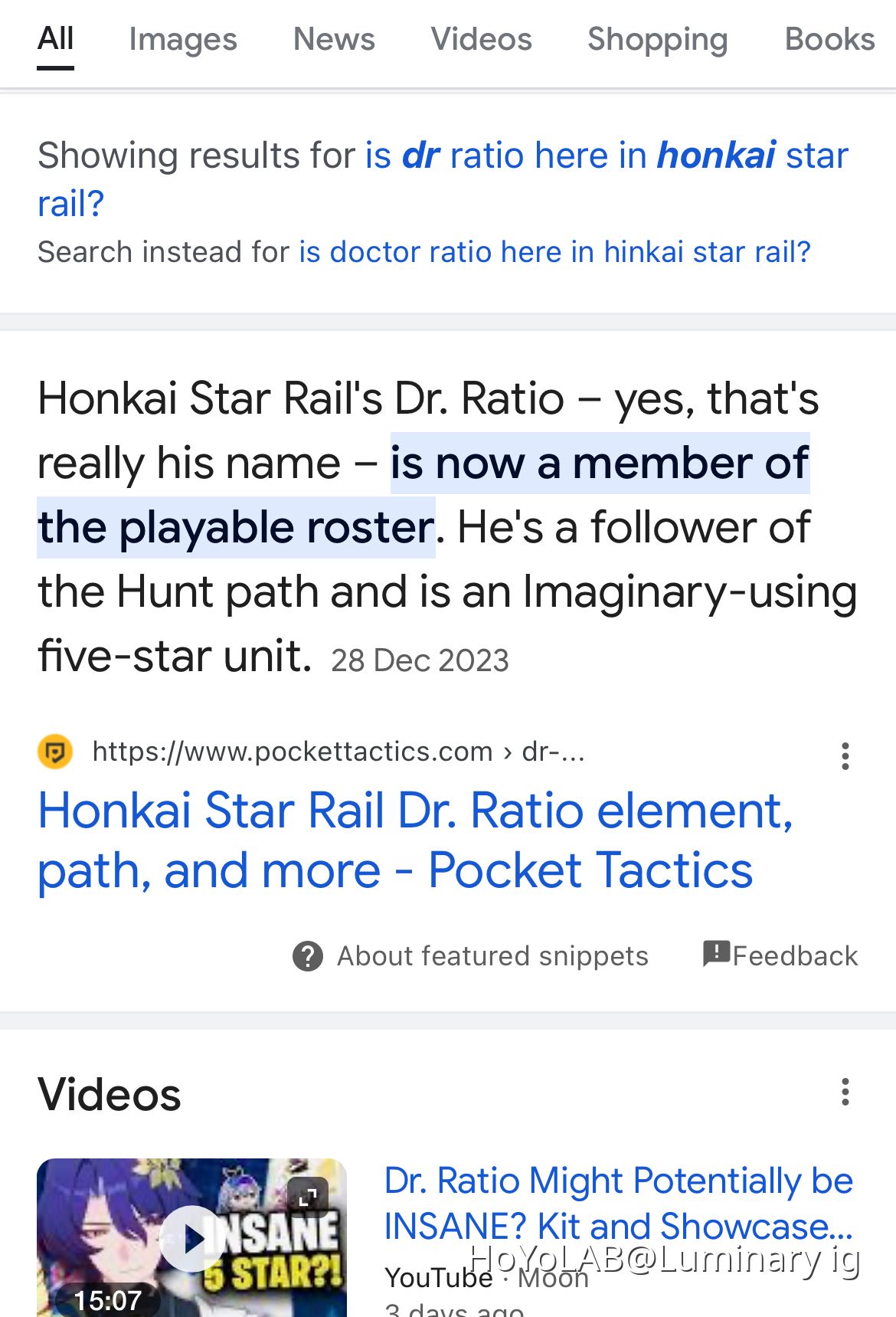 Why don’t I have dr ratio?!? Honkai: Star Rail | HoYoLAB