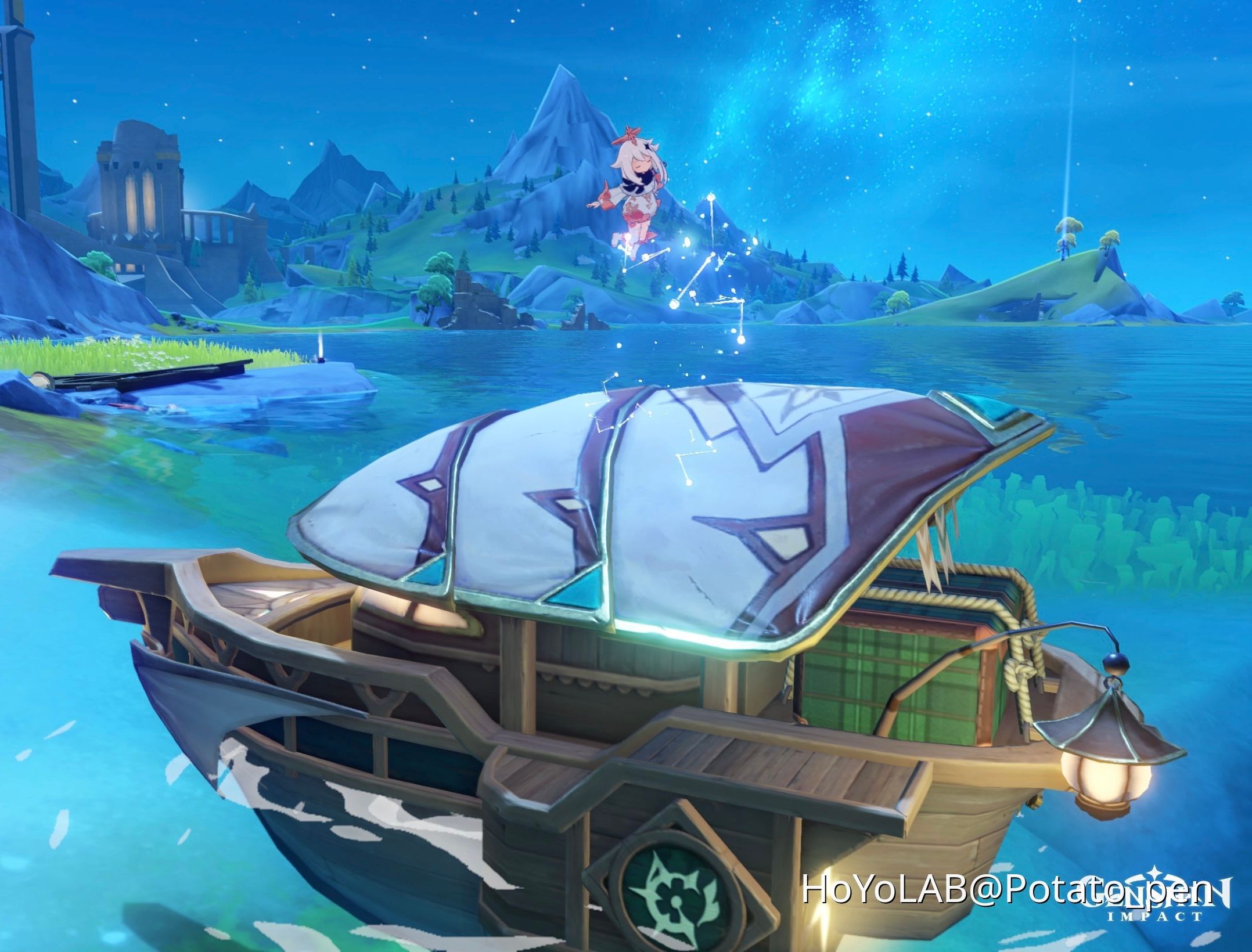 Paimon with a boat Genshin Impact | HoYoLAB