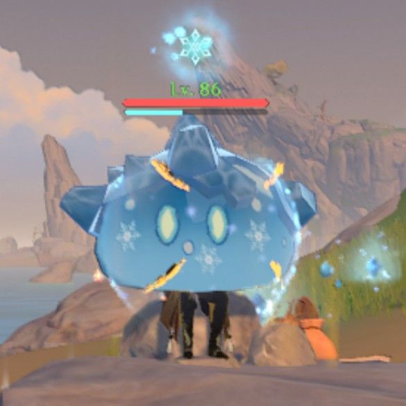 🤣 Ummm Zhongli what are you doing to that Cryo Slime Genshin Impact ...