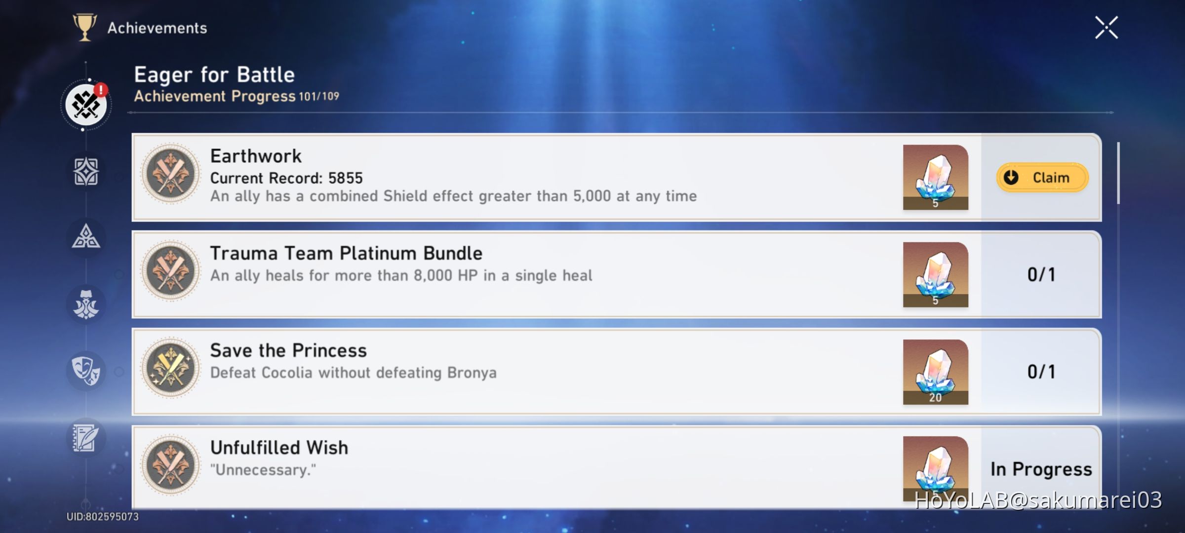 Achievements Honkai: Star Rail | HoYoLAB