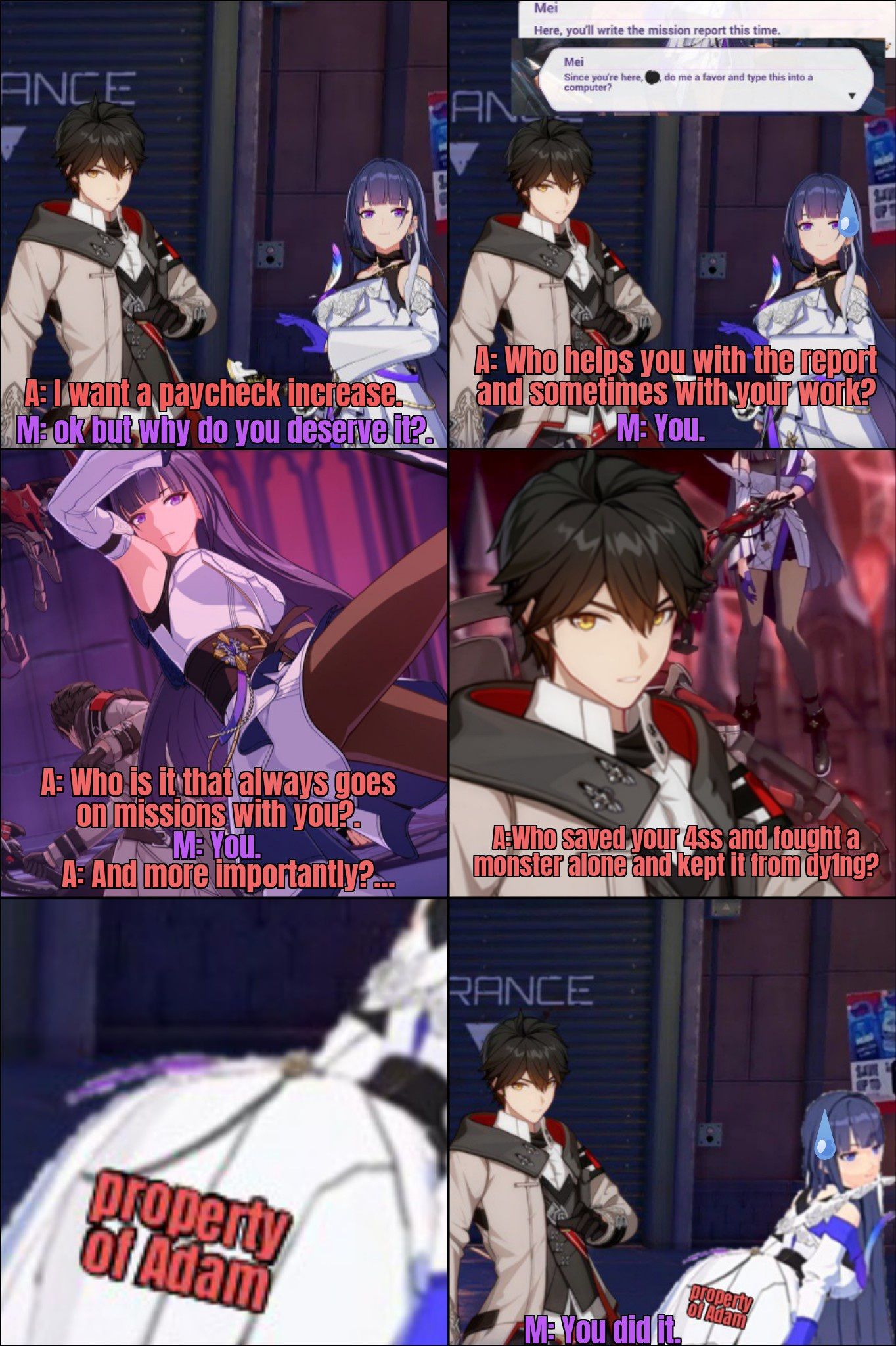 Adam want a paycheck increase. Honkai Impact 3rd | HoYoLAB