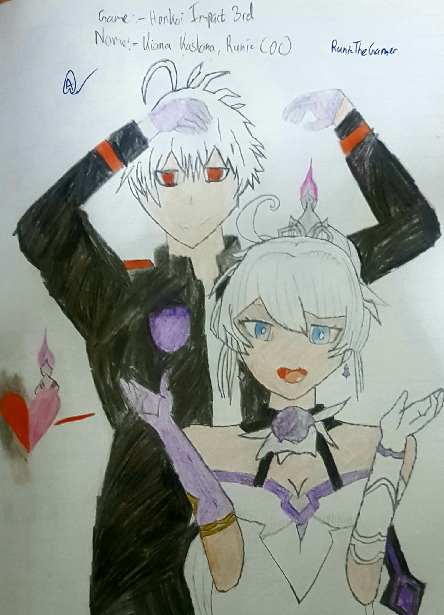 Kiana and My Oc as the Captain Honkai Impact 3rd | HoYoLAB