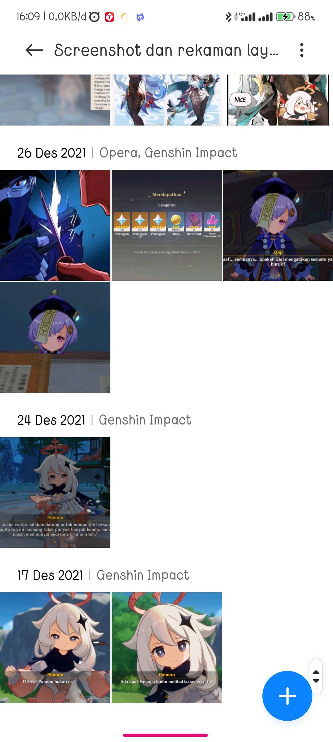 Screenshot Pertama hp ini adalah Paimon💙 Genshin Impact | HoYoLAB