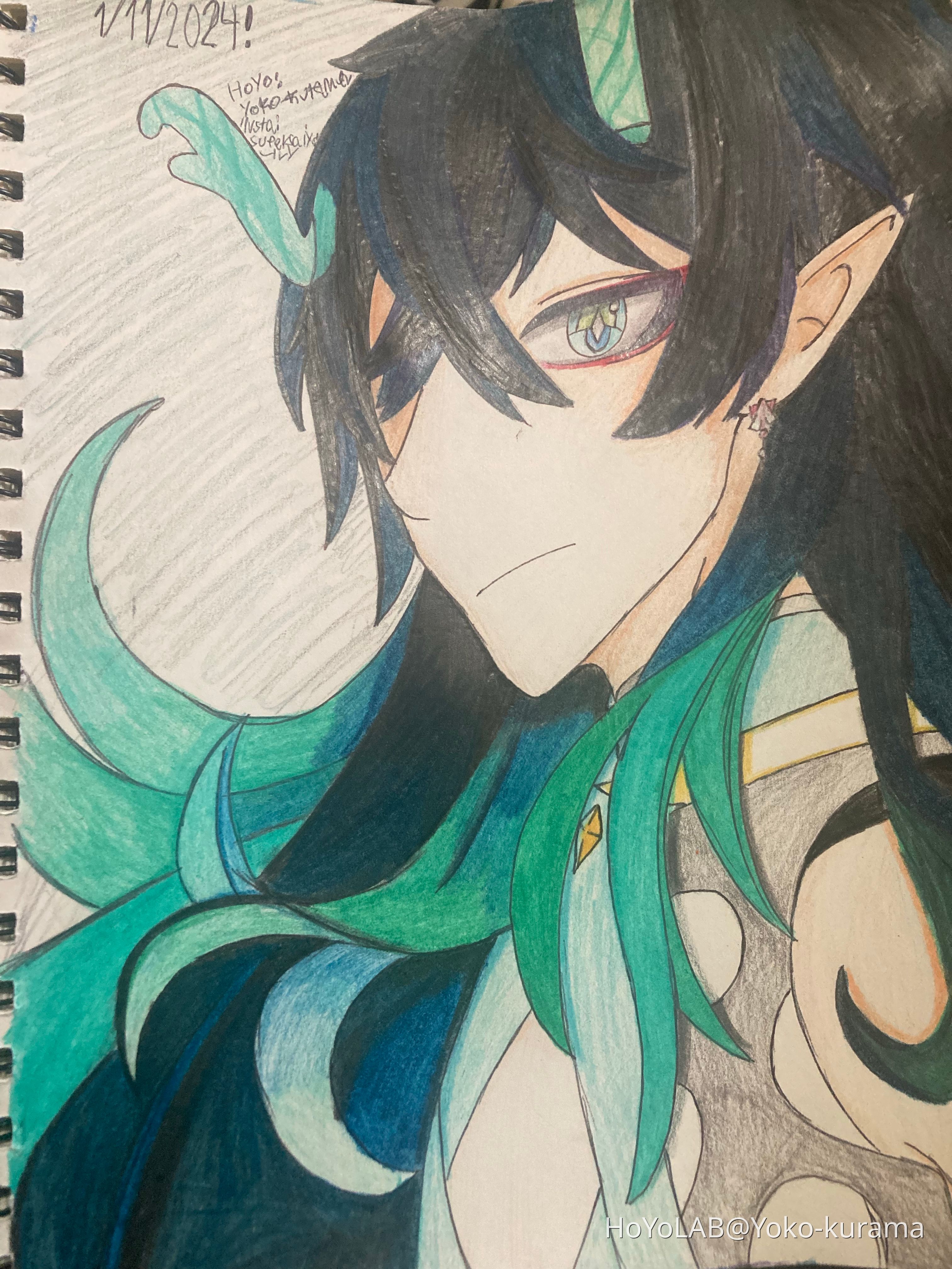 I tried drawing Dan heng as his dragon form!! Honkai: Star Rail | HoYoLAB