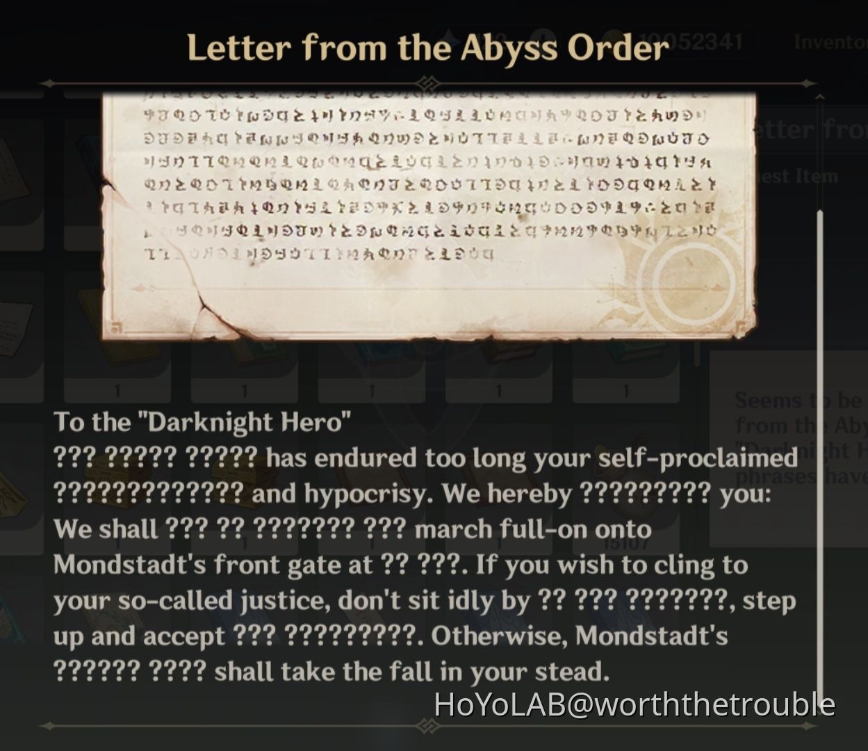 So I tried completing the letter using my own words Genshin Impact ...