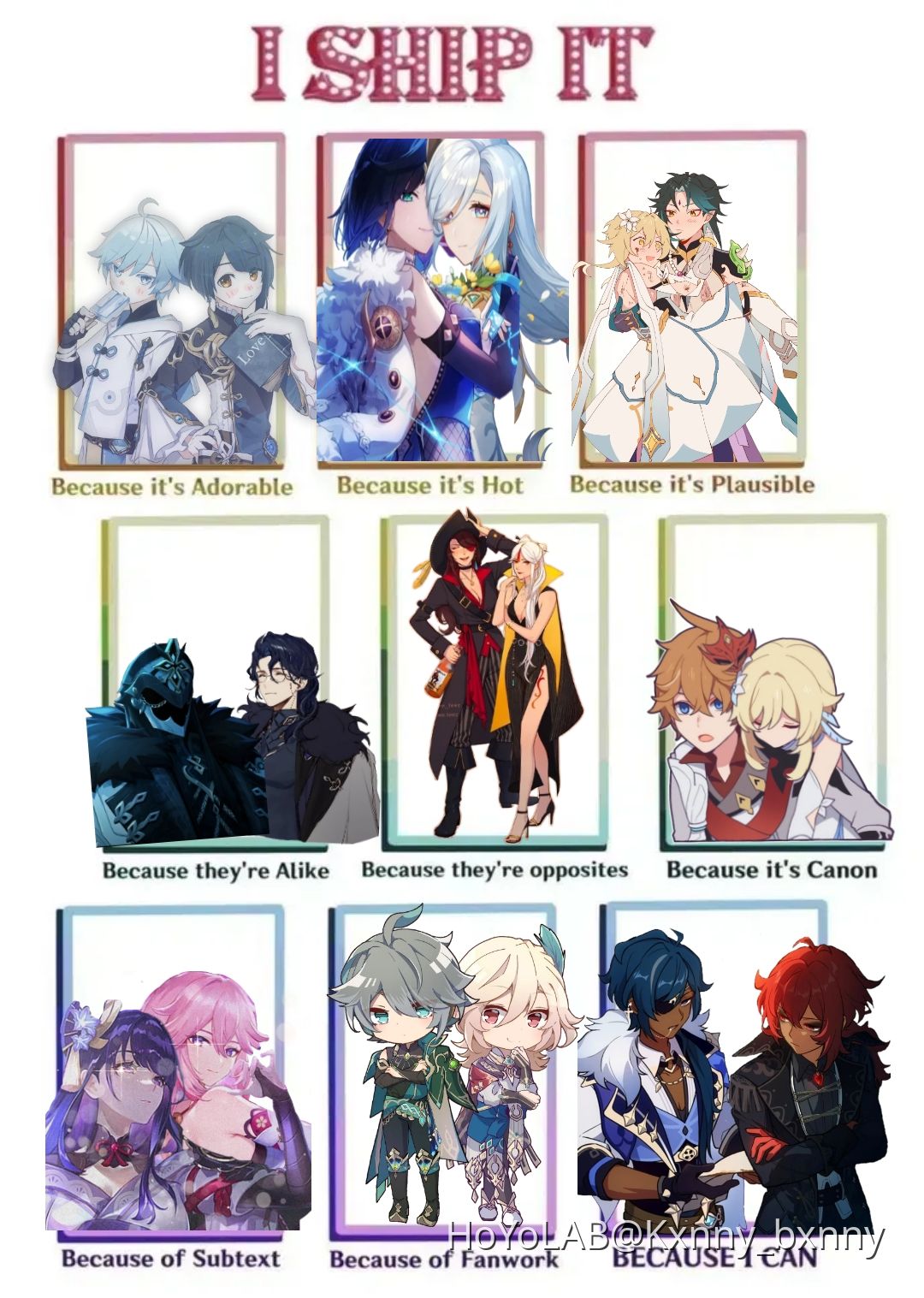 genshin ships I like because.... Genshin Impact | HoYoLAB