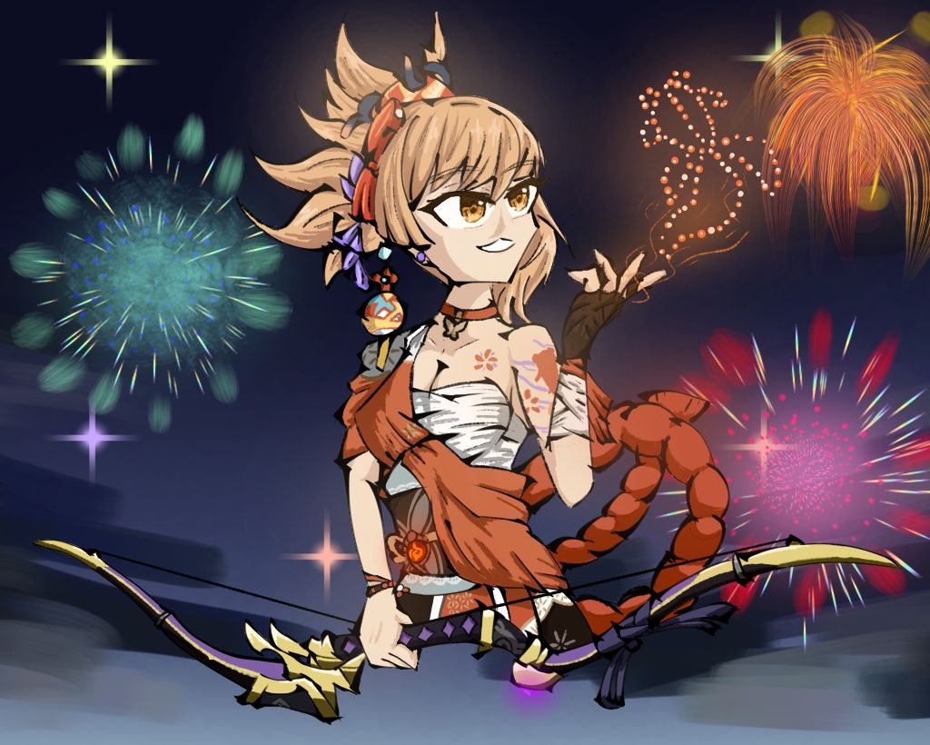 Yoimiya - Glowing Stars of a Midsummer Sky Genshin Impact | HoYoLAB