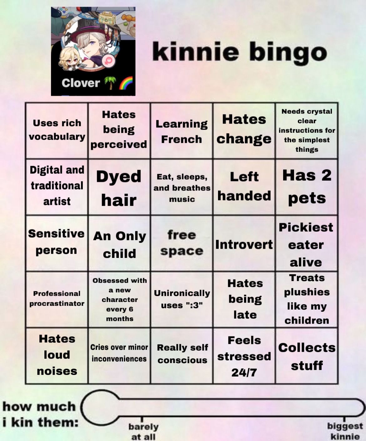 My Kinnie bingo :3 | HoYoLAB