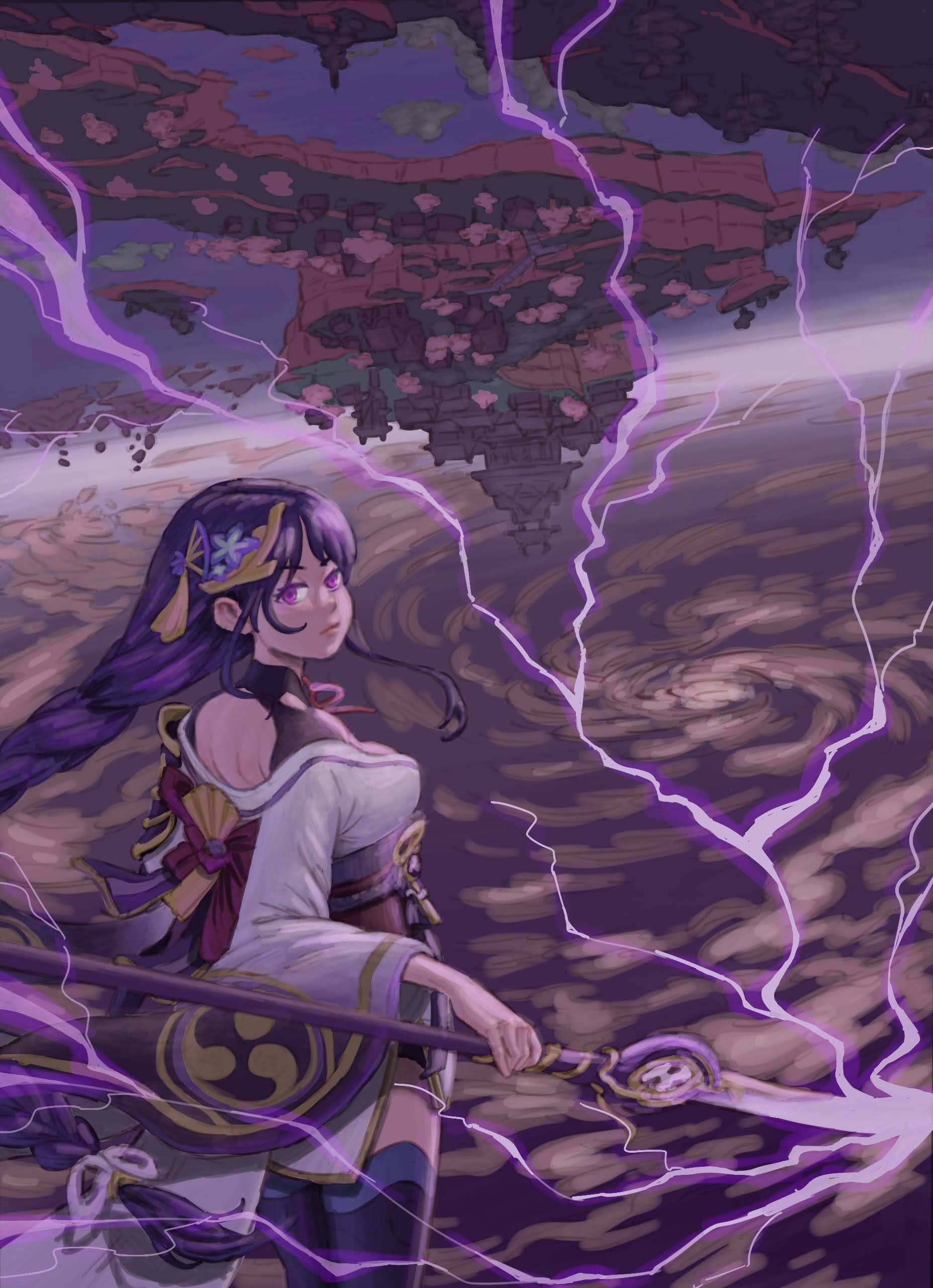 Raiden fan art competition submission Genshin Impact | HoYoLAB