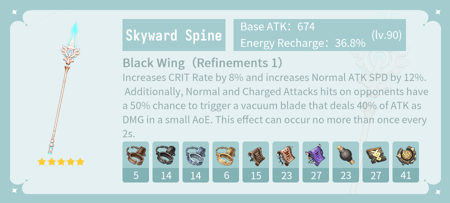[V4.3] Permanent 5-Star Weapon [Skyward Spine] Review丨The Upright Shaft ...