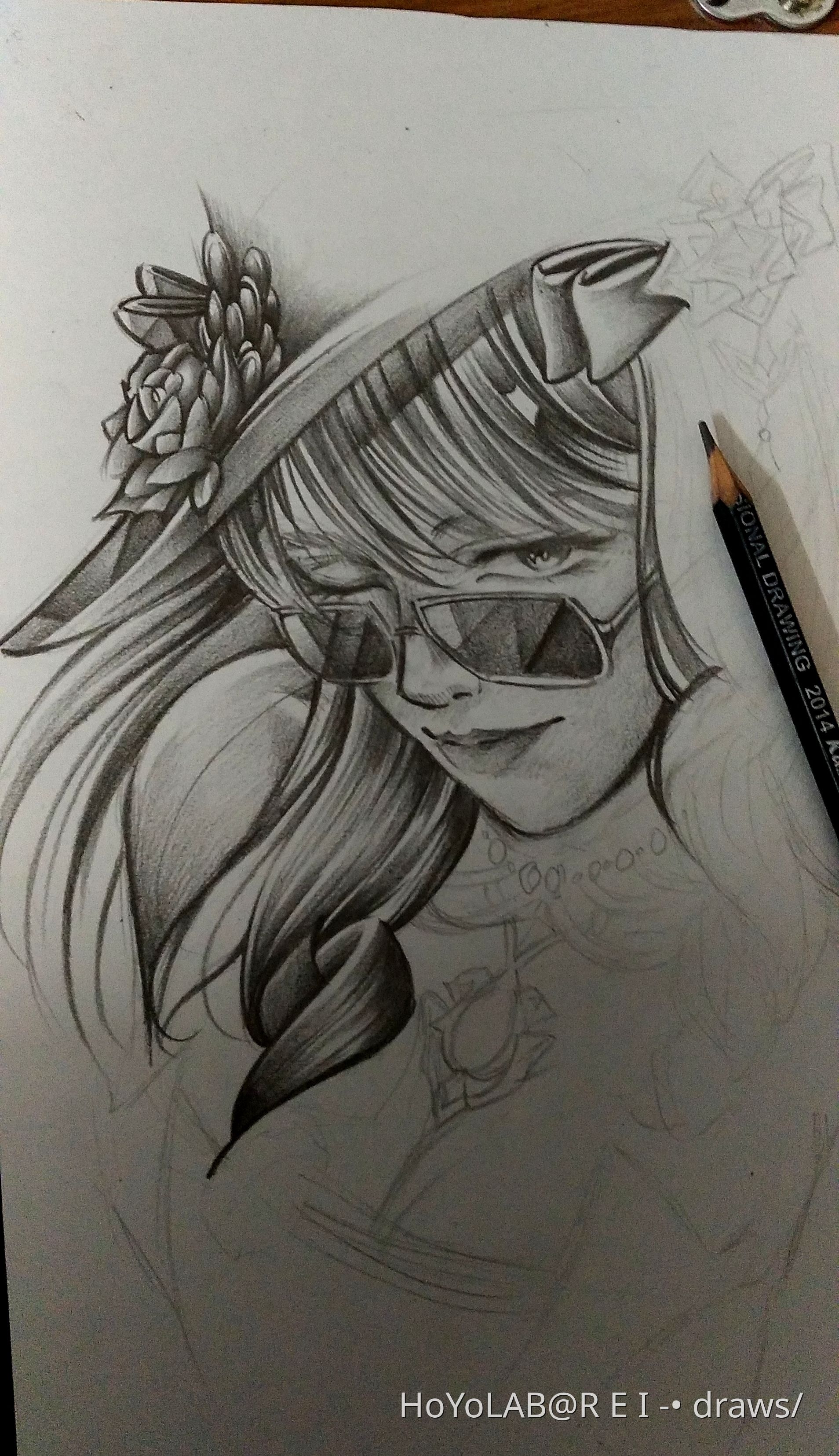 Finishing up this Navia pencil Drawing today ;) Genshin Impact | HoYoLAB