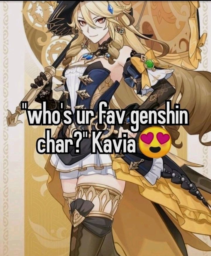 I'll be pulling for Kavia when she comes out 😍😍 Genshin Impact | HoYoLAB