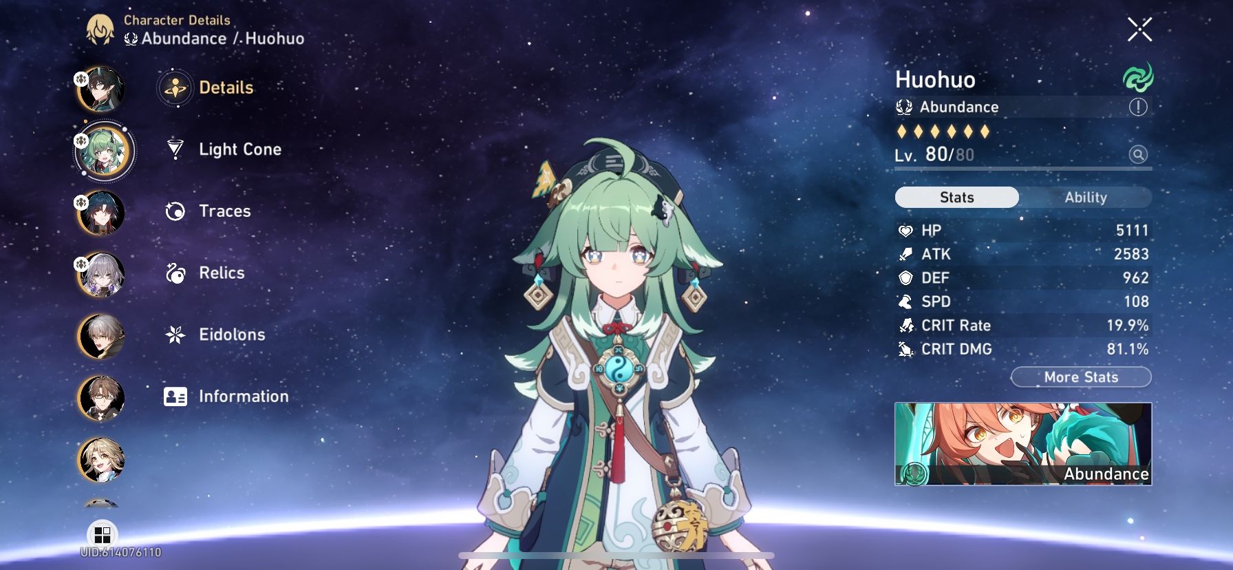 Huo huo build Honkai: Star Rail | HoYoLAB