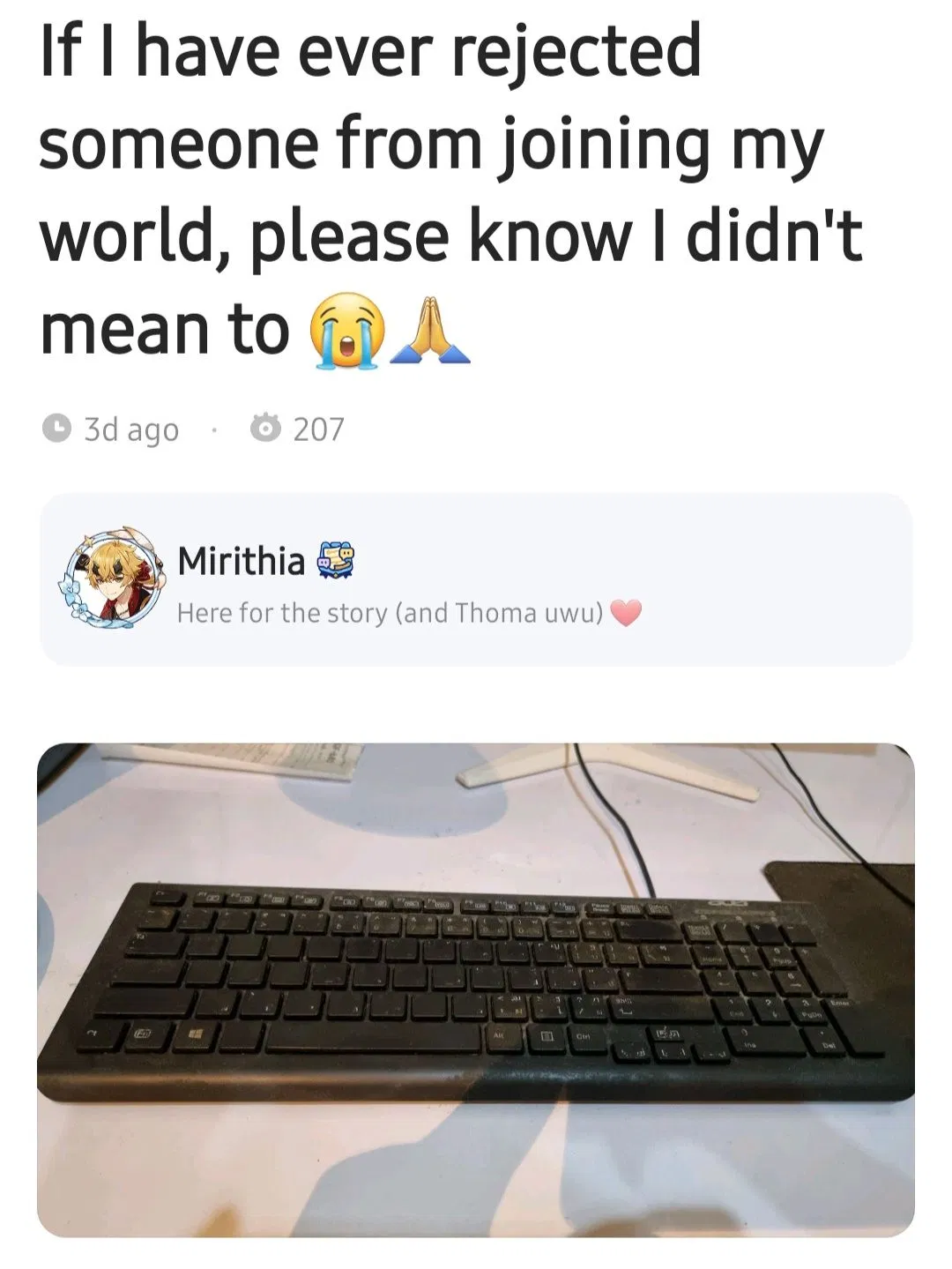 New keyboard uwu ️ Genshin Impact | HoYoLAB