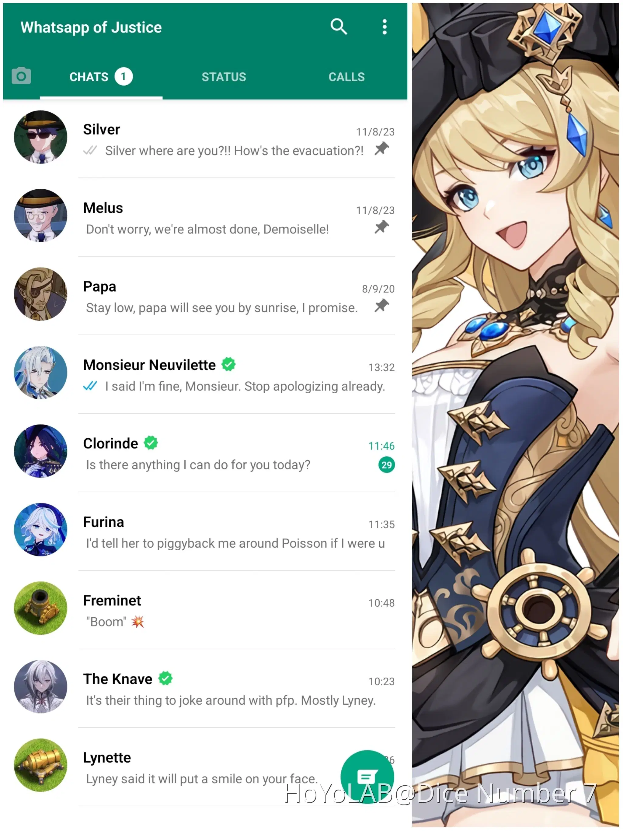 🥐 POV: YOU OPENED NAVIA'S PHONE 🥐 Genshin Impact | HoYoLAB